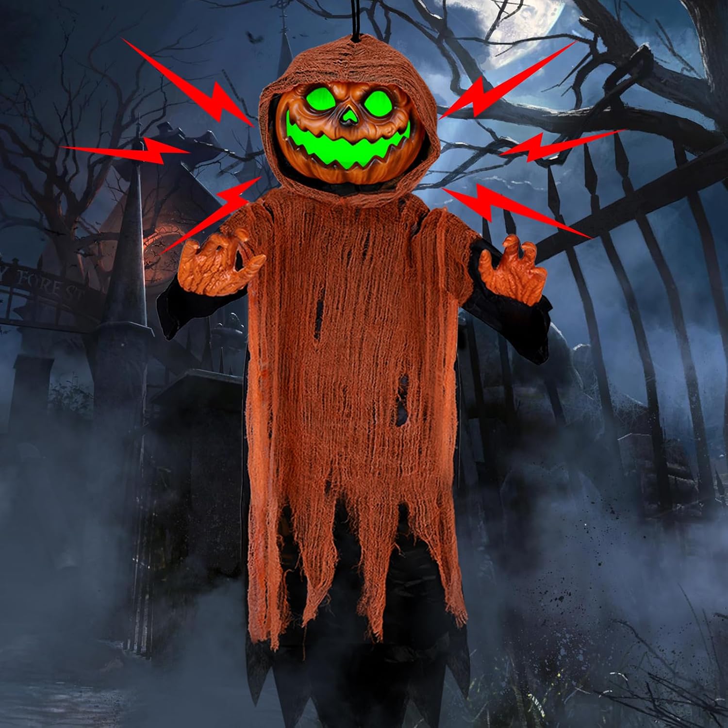 Amazon.com: DULEFUN Halloween Hanging Decorations Outdoor 48.5 ...