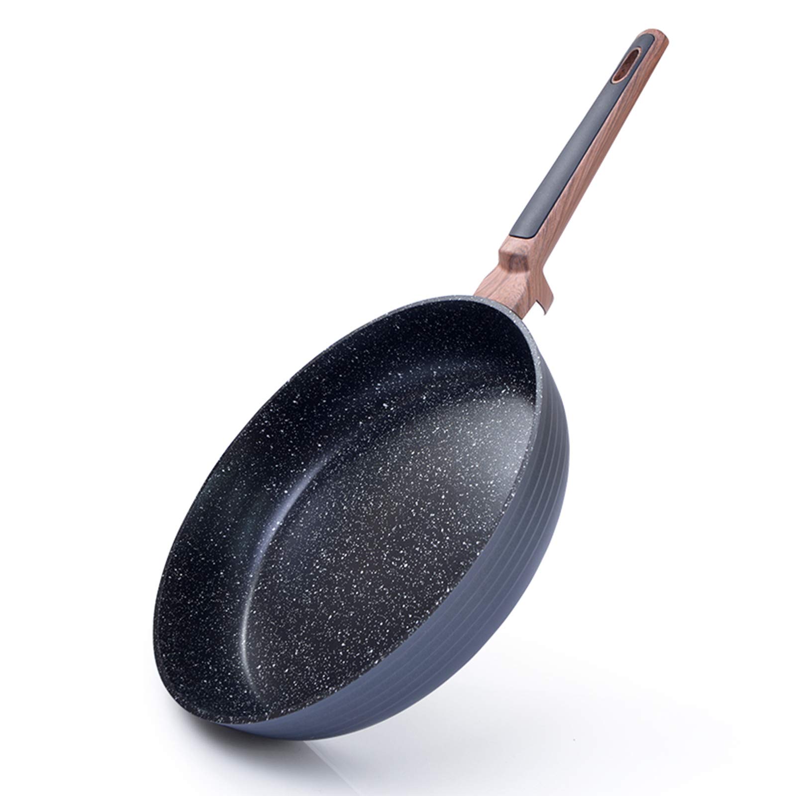 Fissman Fry Pan DIAMOND, Forged Aluminum, Greblon C3+ Black Marble ...