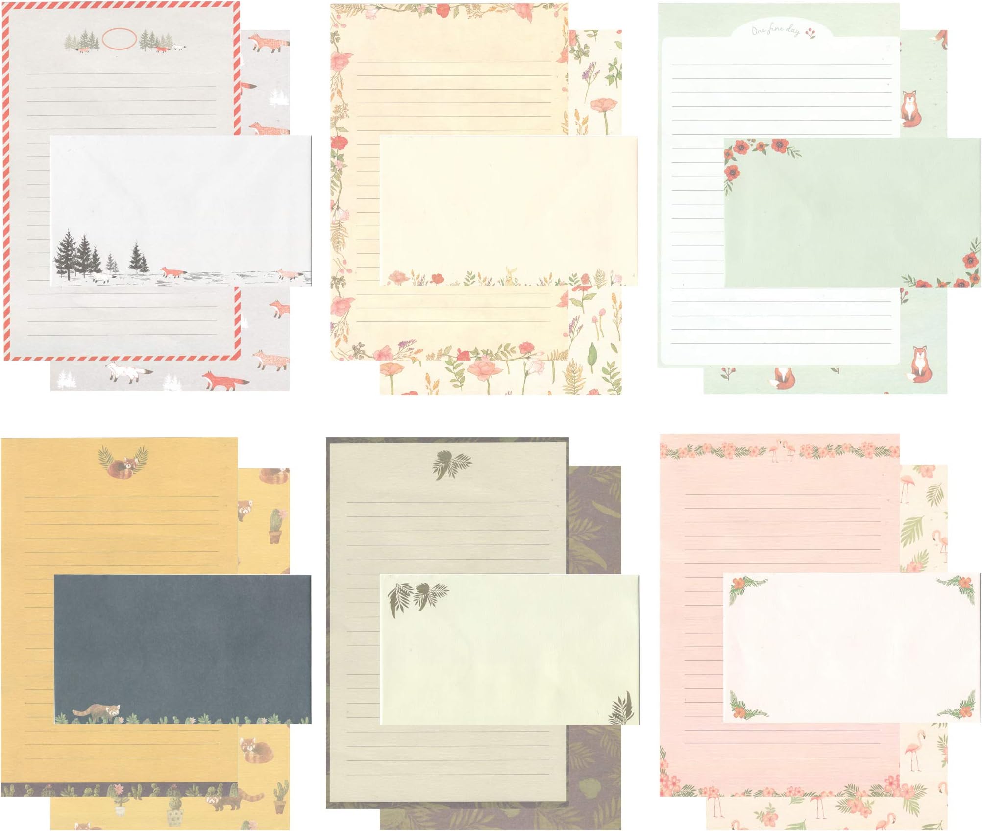 Amazon.com: IMagicoo 48 Cute Lovely Writing Stationery Paper Letter Set ...