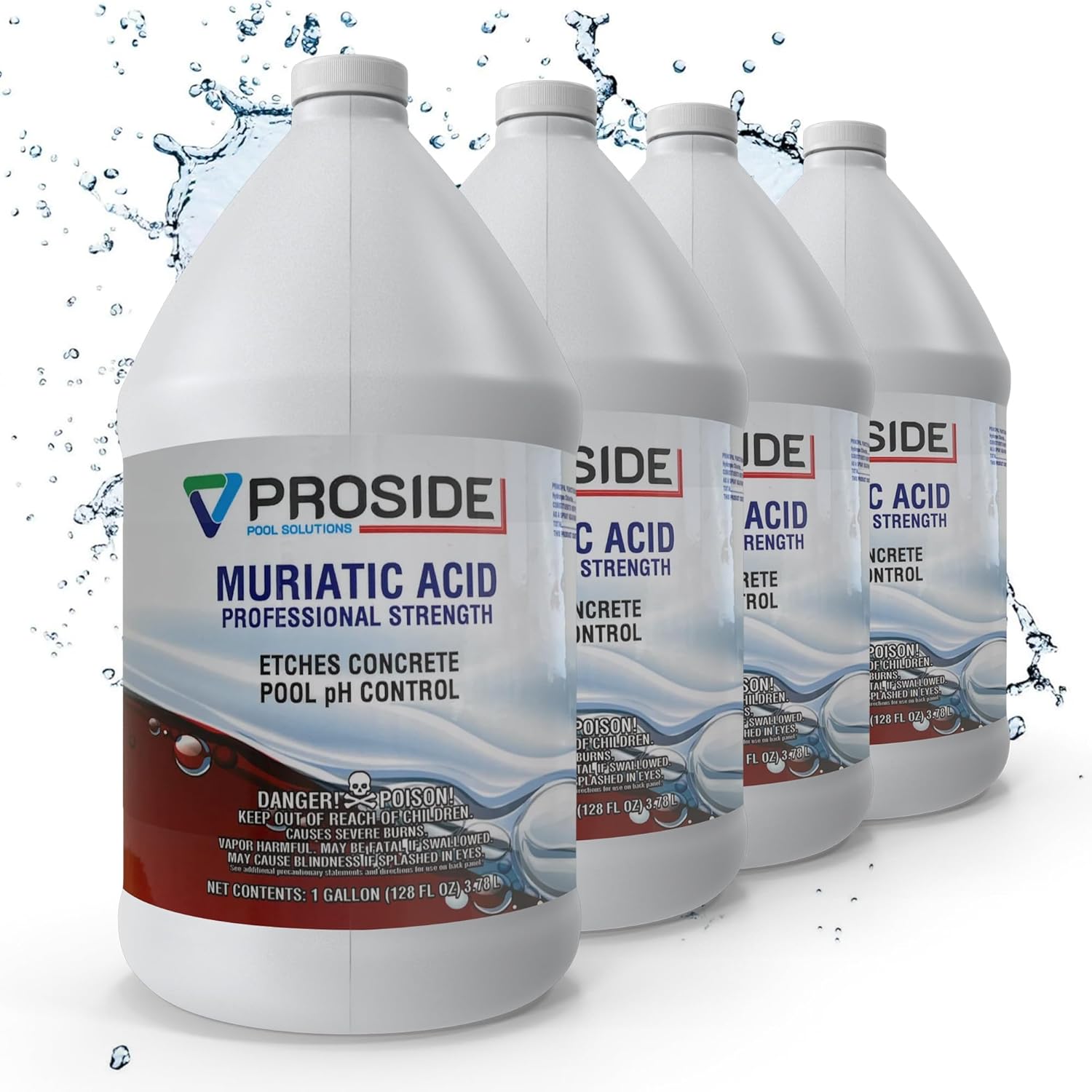 Amazon.com : ProSide - Muriatic Acid - Pack of 4 - Etches Concrete ...