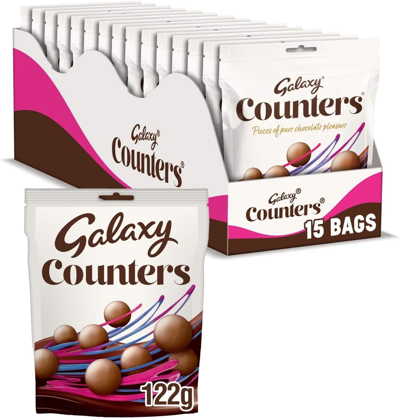 Galaxy Counters Chocolate Pouch Bulk Box, Chocolate Gift, Milk ...