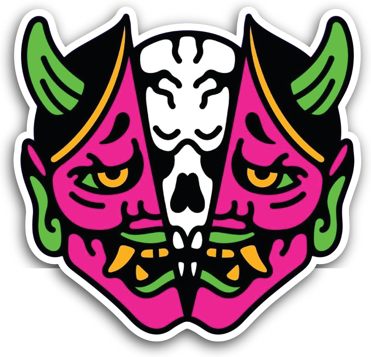 Amazon.com - 2 (Pieces) 3" and 5" Devil Head Sticker, Waterproof Vinyl ...