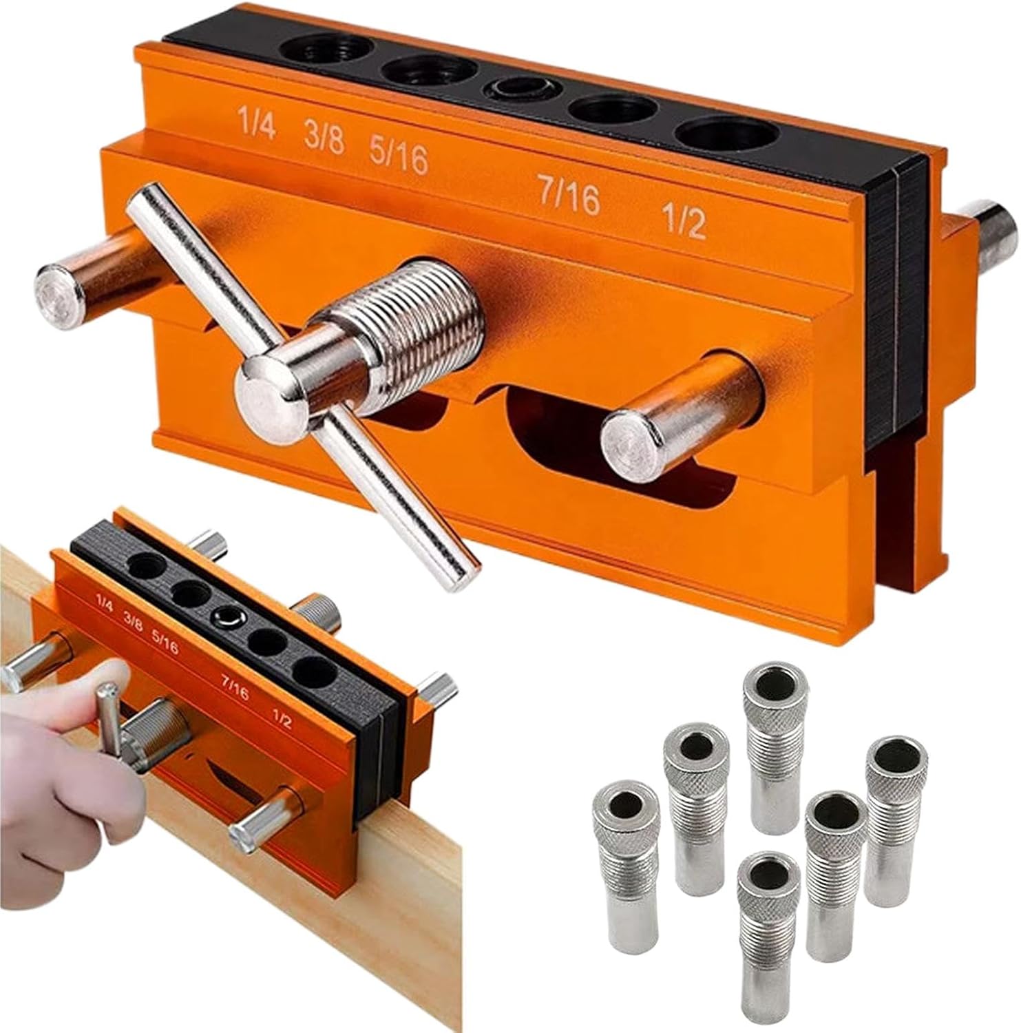 Dowel Hole Alignment Tool, Professional Dowel Drill Guide, Adjustable ...