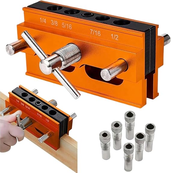 Dowel Hole Alignment Tool, Professional Dowel Drill Guide, Adjustable ...