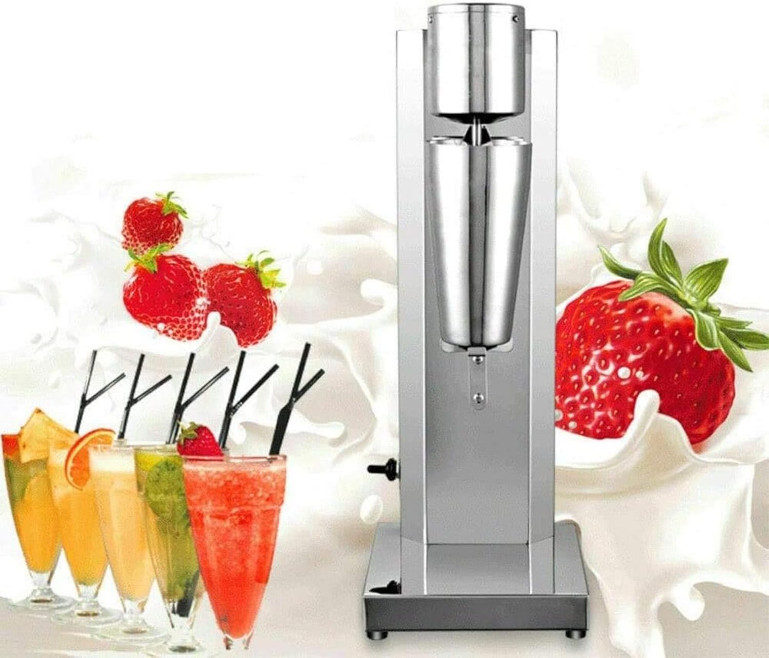 Amazon.com: Commercial Milkshake Machine - Stainless Steel Drink Mixer ...