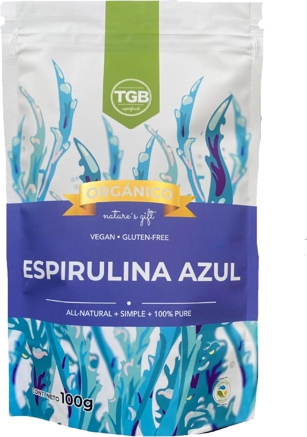 TGB SUPERFOODS | Espirulina Azul en Polvo 100% Pura y Natural ...