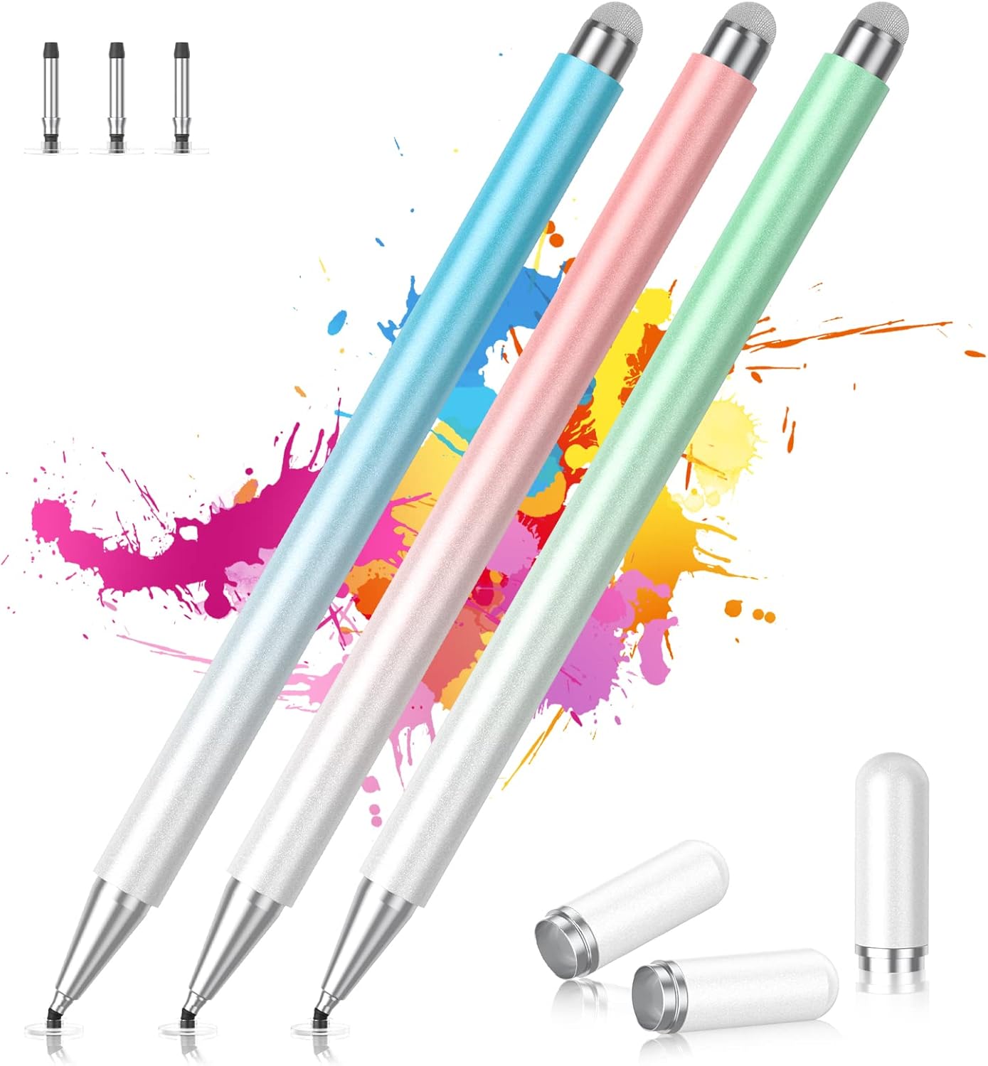 Amazon.com: Stylus Pens for Touch Screens, 2 in 1 Magnetic Disc Stylus ...