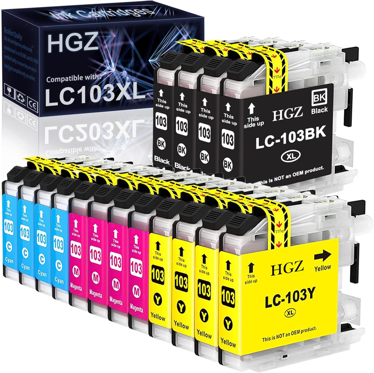 Amazon.com: HGZ LC103XL Compatible Ink Cartridges Replaccement for Brother LC103XL LC103 LC101XL ...