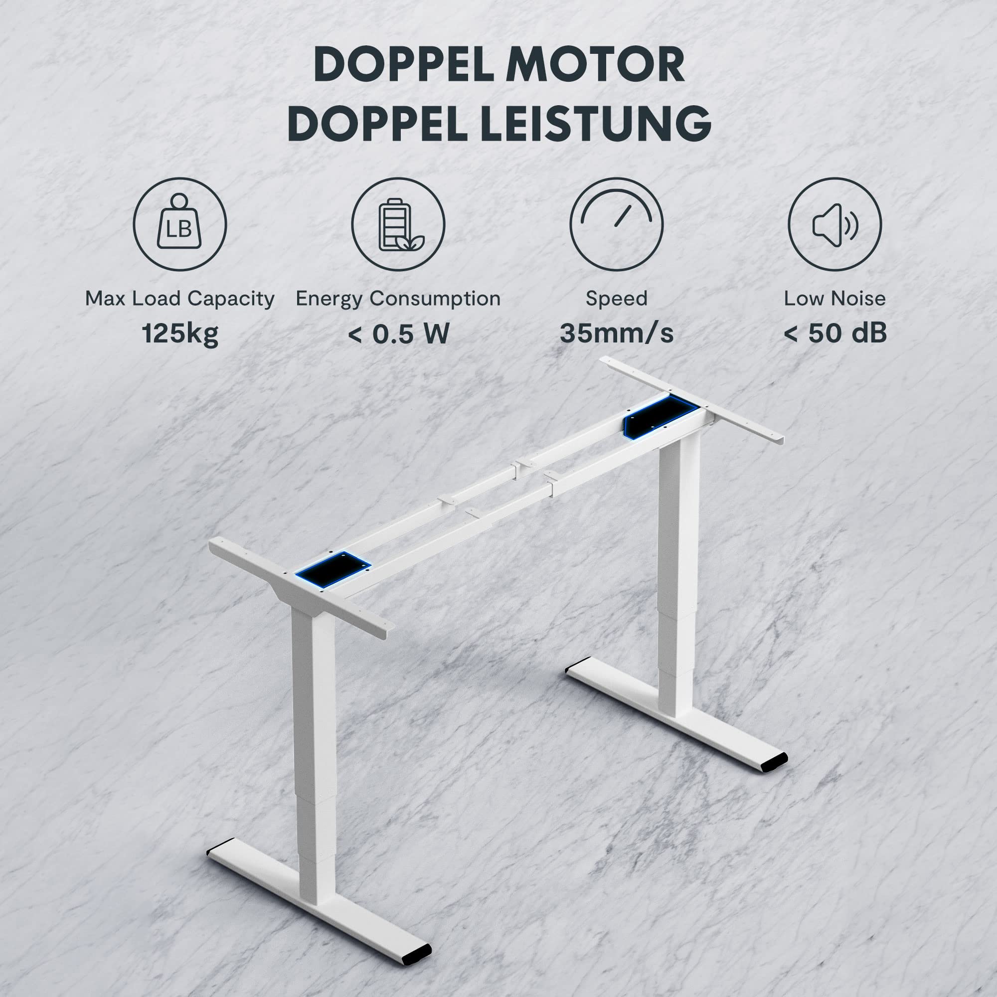 Snapklik.com : SANODESK Dual Motor 3 Stage Electric Adjustable Standing ...
