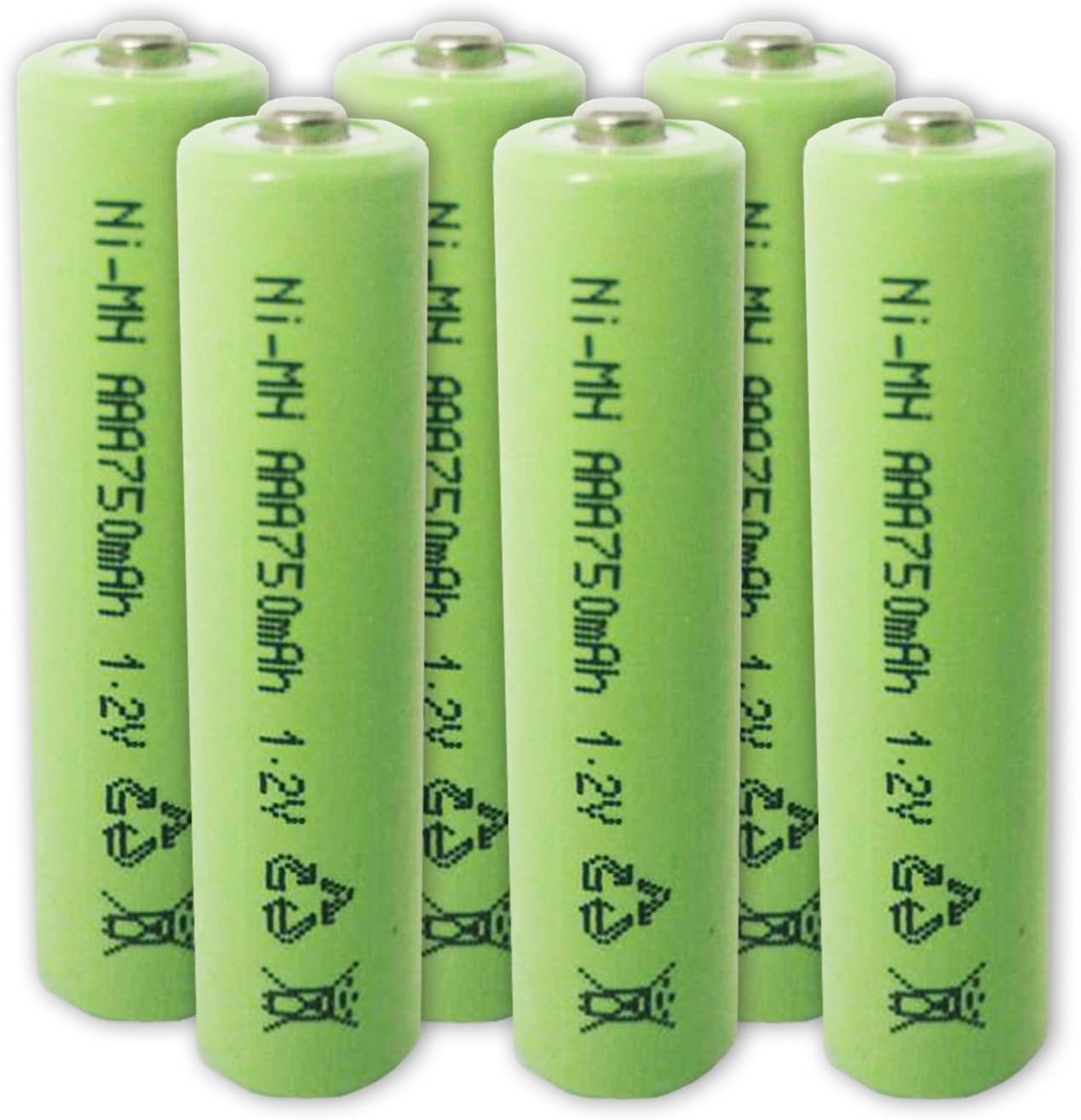 Pila recargable Ni-Mh NiMH AAA Micro 1,2 V 750 mAh Solar (6 unidades ...