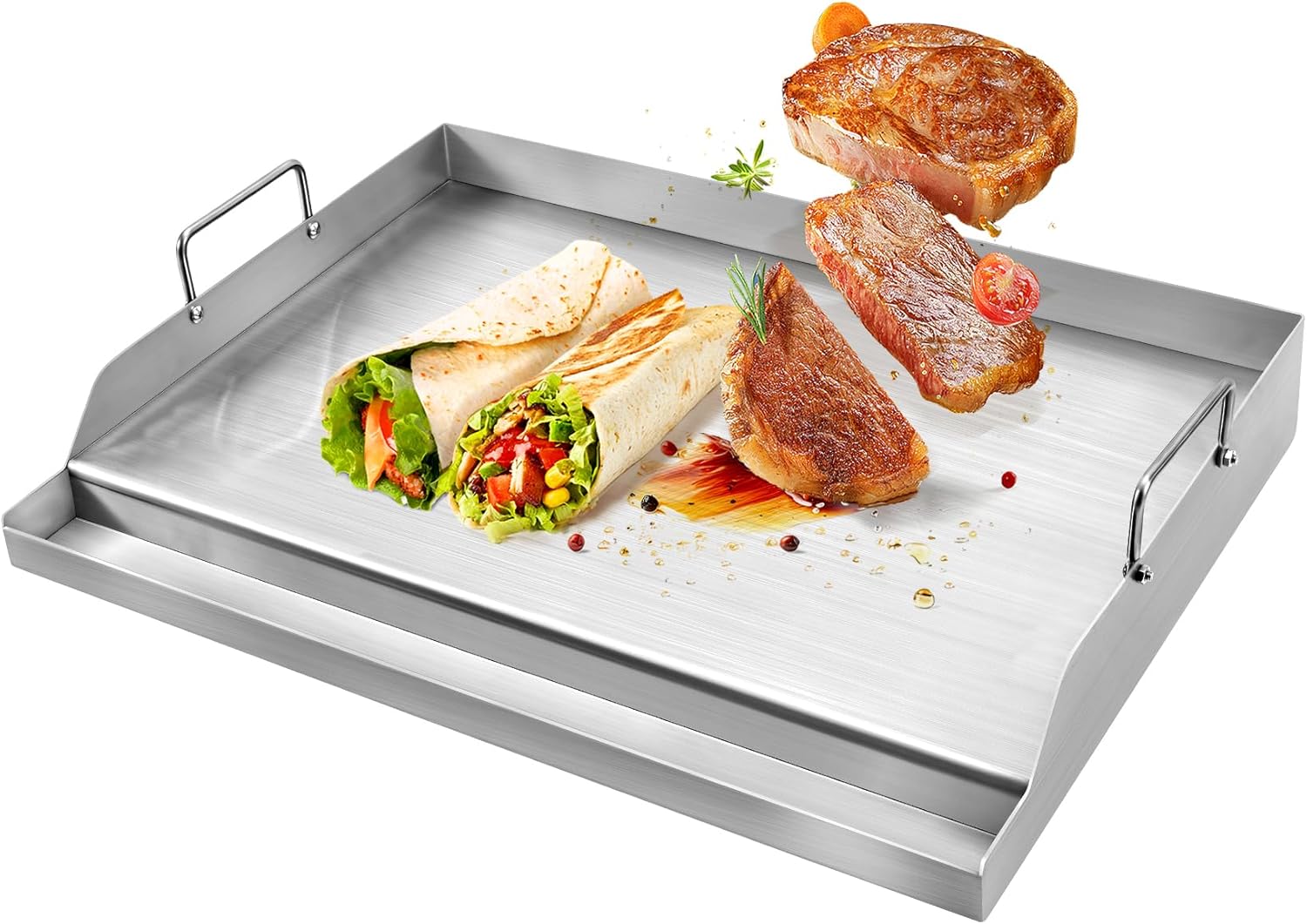 Amazon.com: GGC Universal Griddle for Gas Grills, 25" x 16" Flat Top ...