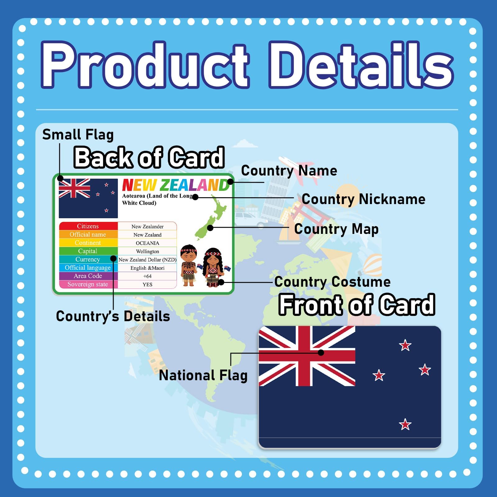 Googles Maps 2 Decks World Flag Flash Cards, Country Flags Of The ...