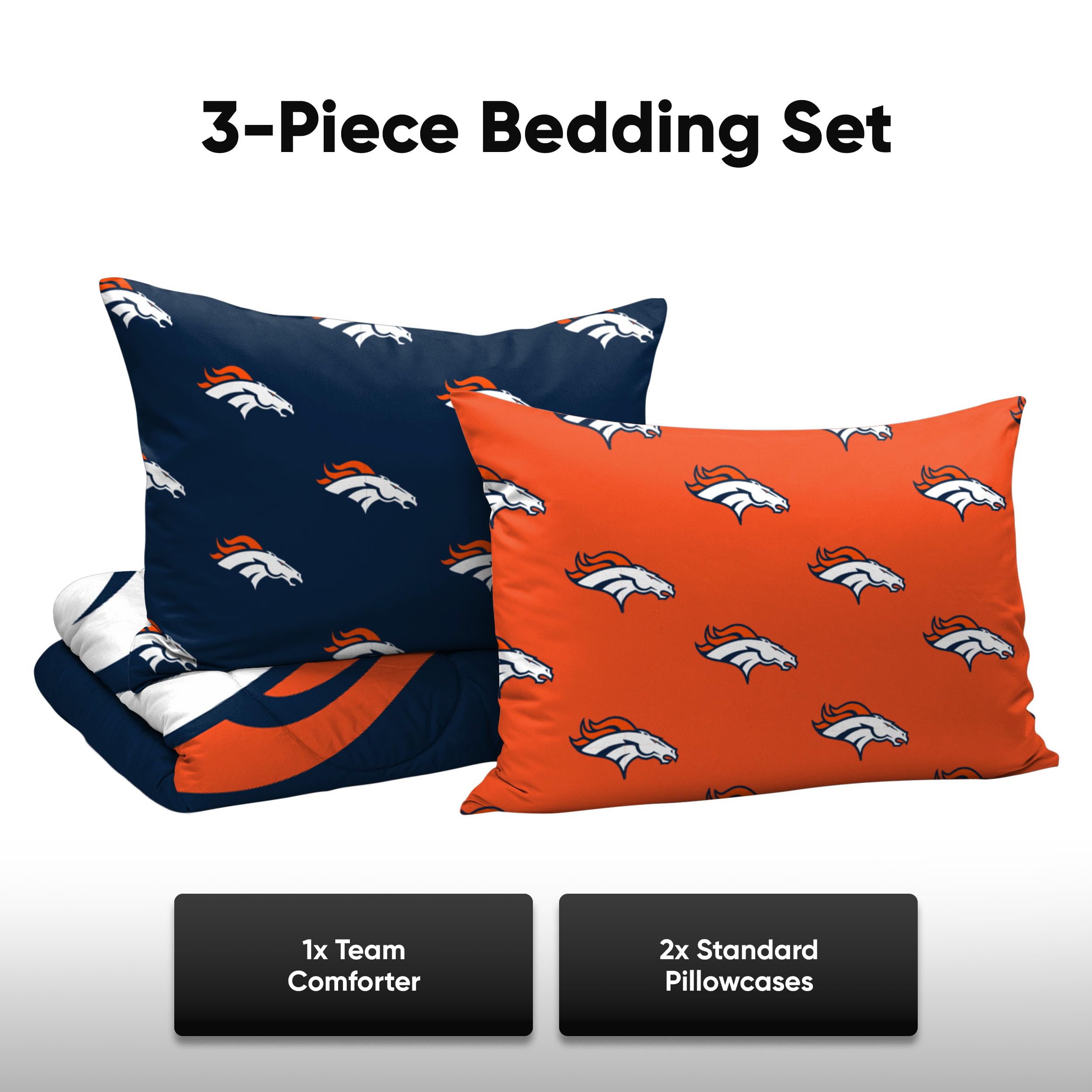 Snapklik.com : Denver Broncos NFL Team Color Bed In A Bag Comforter ...