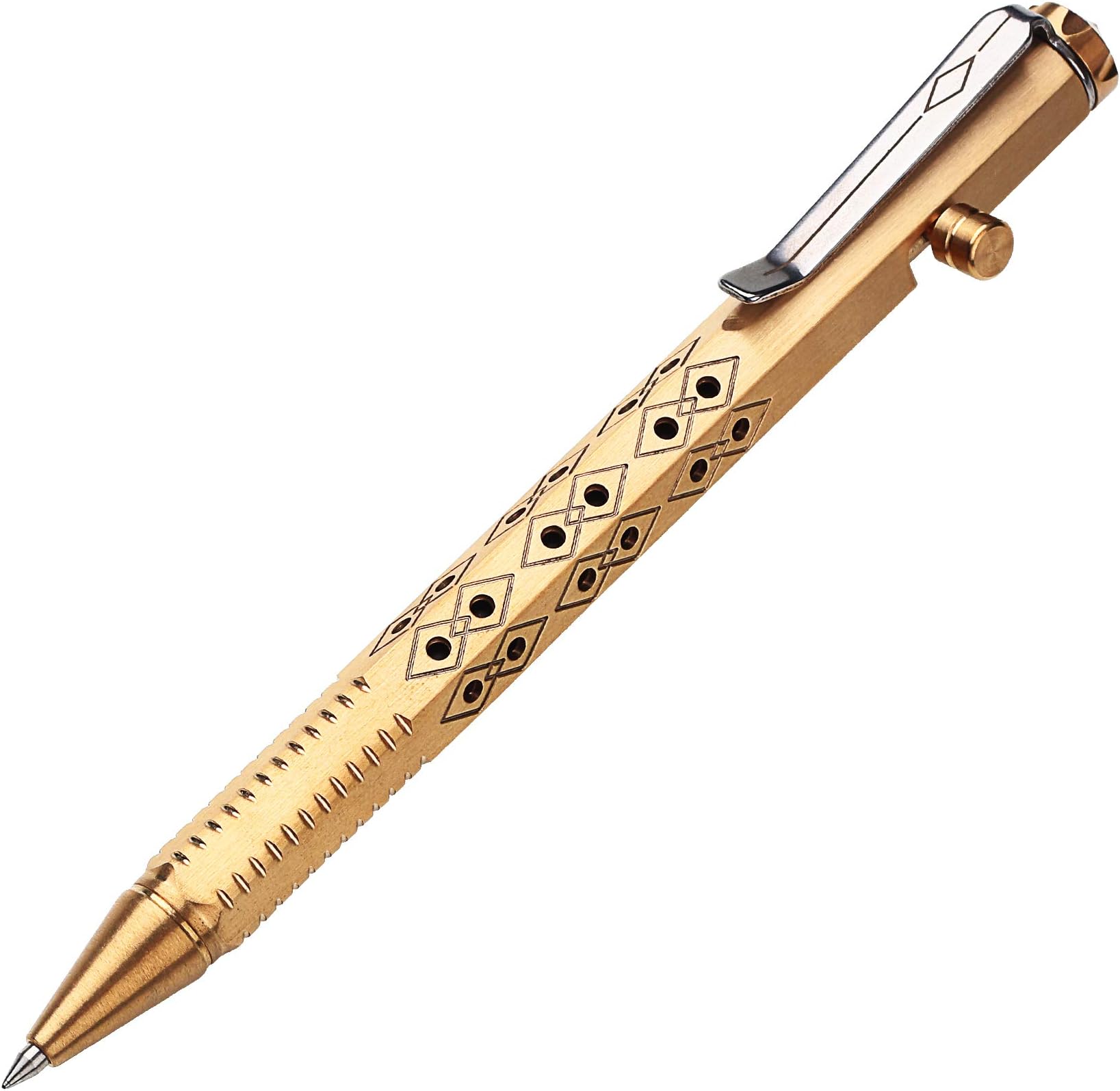 Amazon.com : Solid Brass Roller Pen, Handcrafted Copper Brass Pen ...