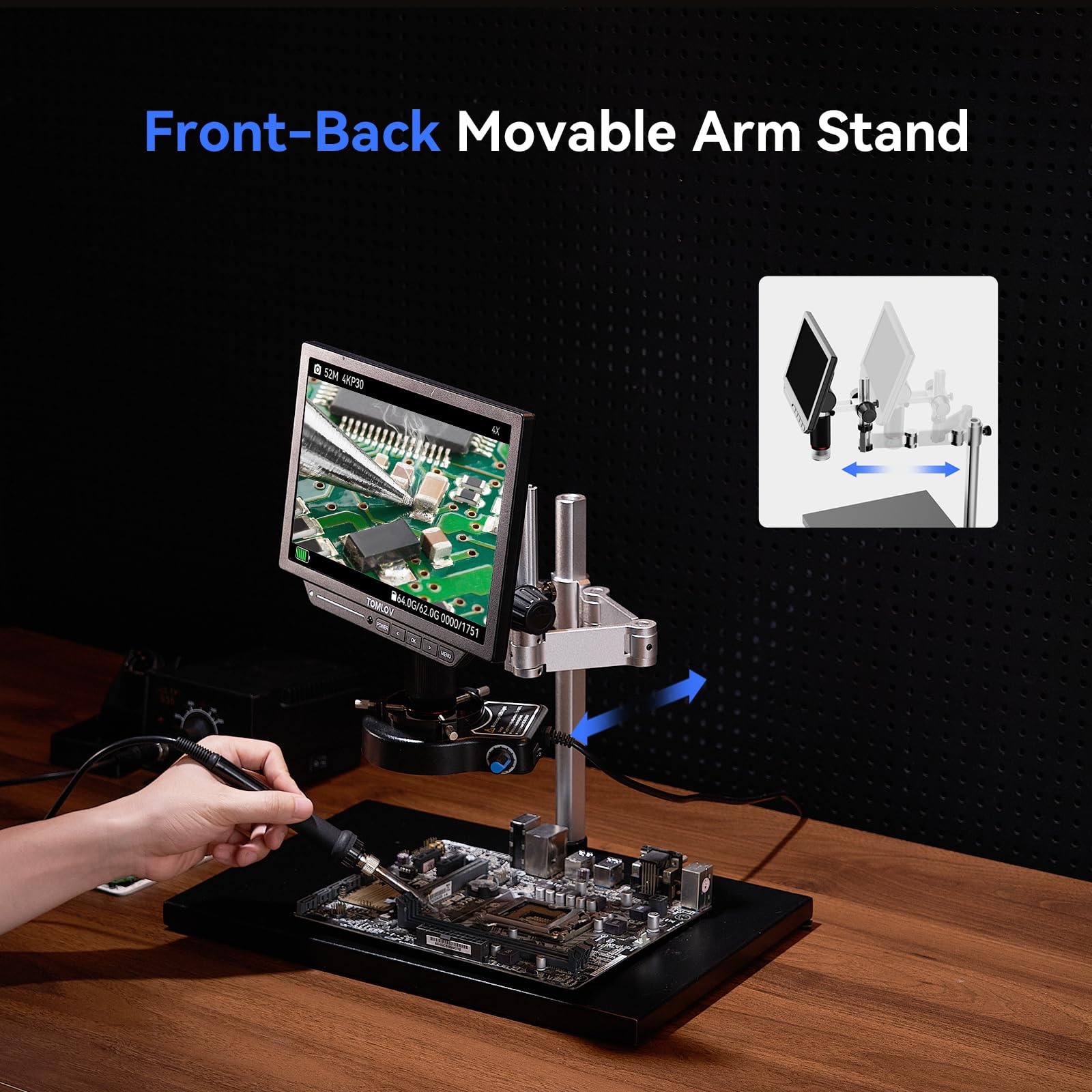 Snapklik.com : Digital Microscope Boom Arm Stand Base SP01, 15 ...