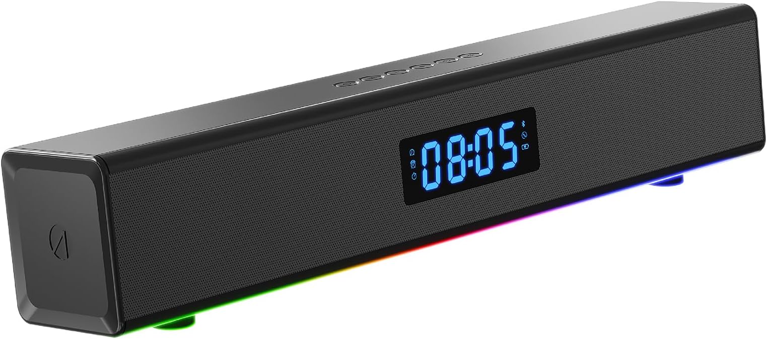 RED5 Bluetooth Light Up Sound Bar Detachable RGB LED USB Colour ...