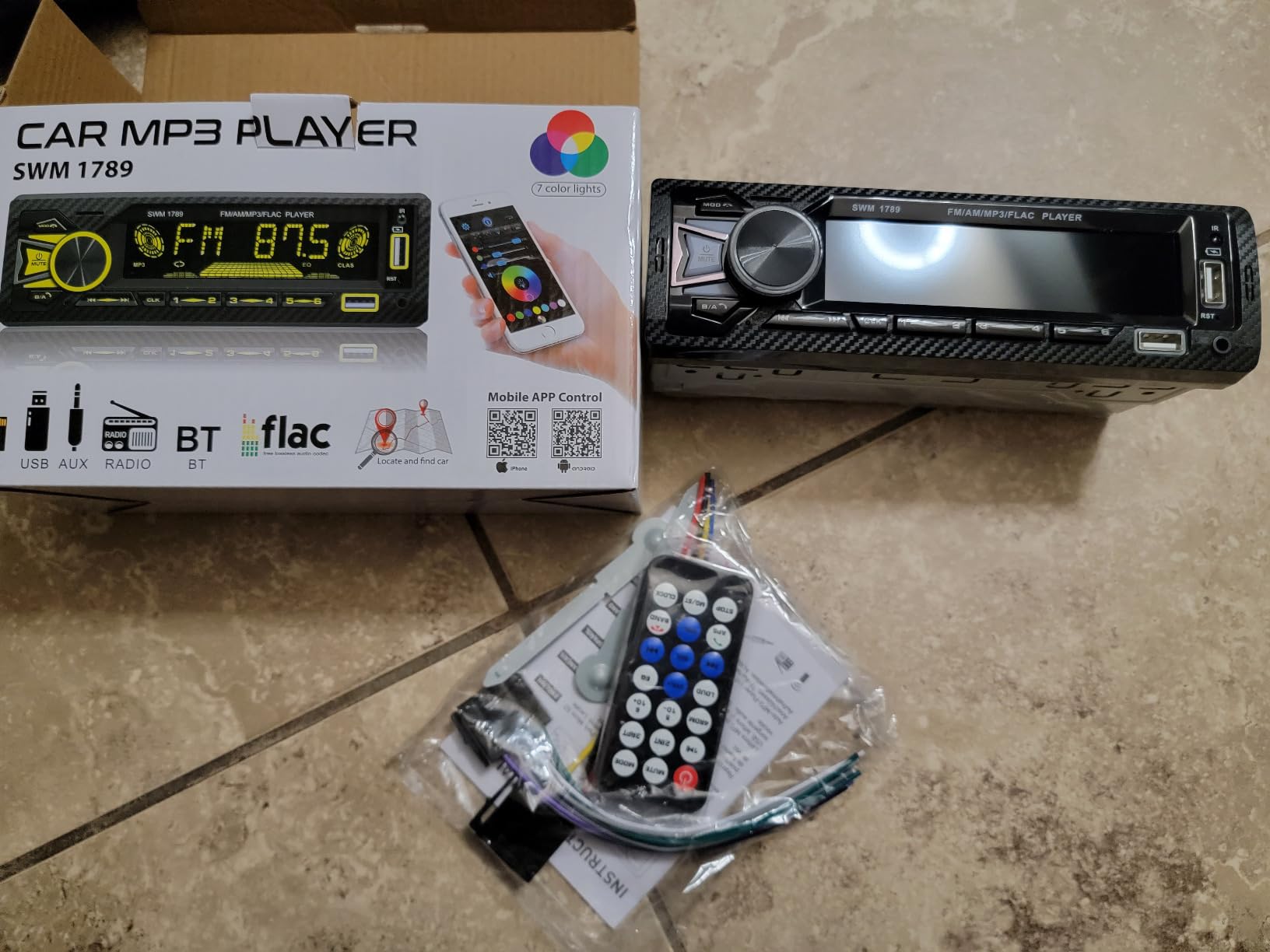 Amazon.com: Single Din Car Stereo Receiver Support Bluetooth Hands Free ...