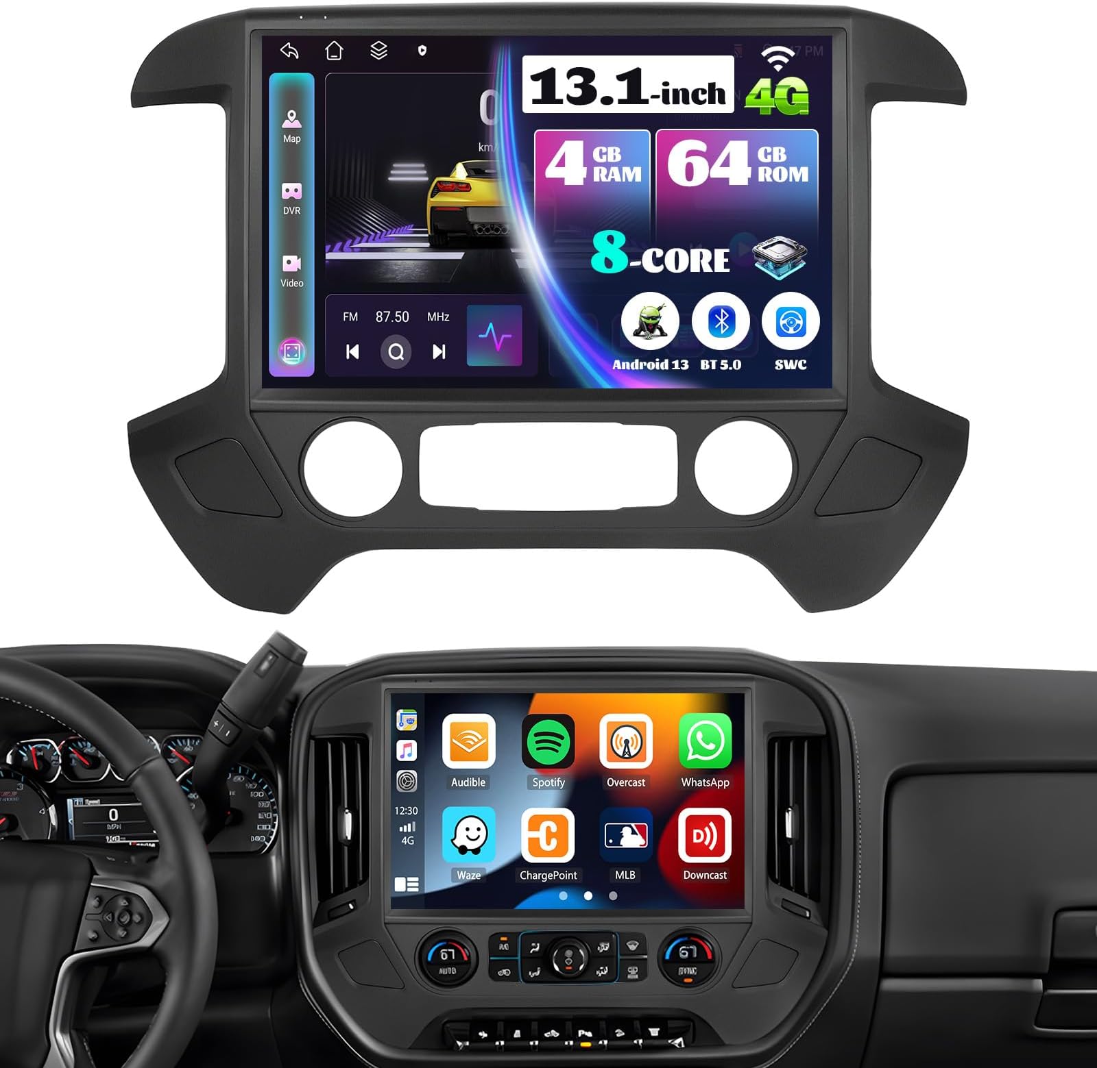 Amazon.com: 8 Core 4G+64G Android 13 Car Stereo for Chevrolet Chevy ...