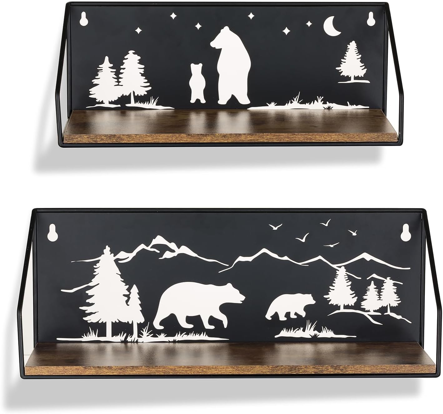 Amazon.com: Sorbus Floating Shelves Bundle - Set of 4 Wall Shelves - 2 ...