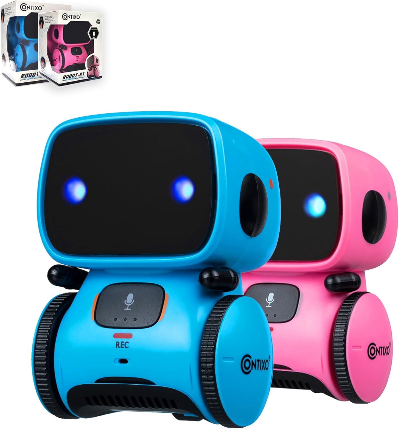 Amazon.com: Contixo R1 Robot Toys for Kids 2 Pack Bundle - Smart Robot ...