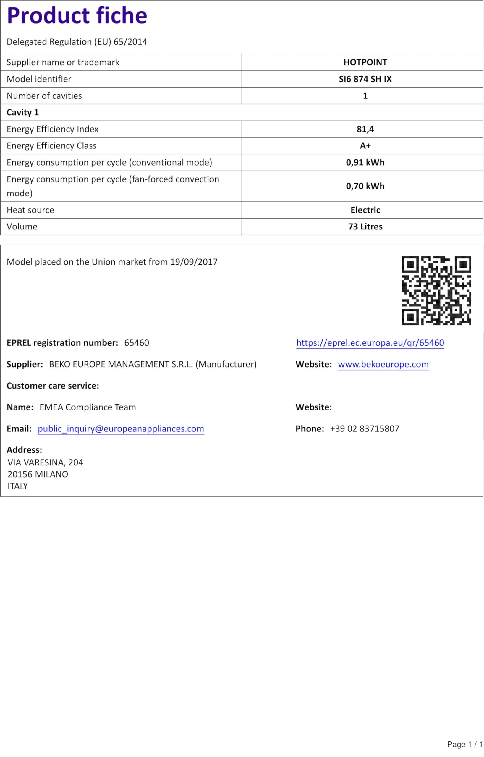 Hotpoint Class 6 MP676IXH Built In Combination Microwave Oven, 40L ...