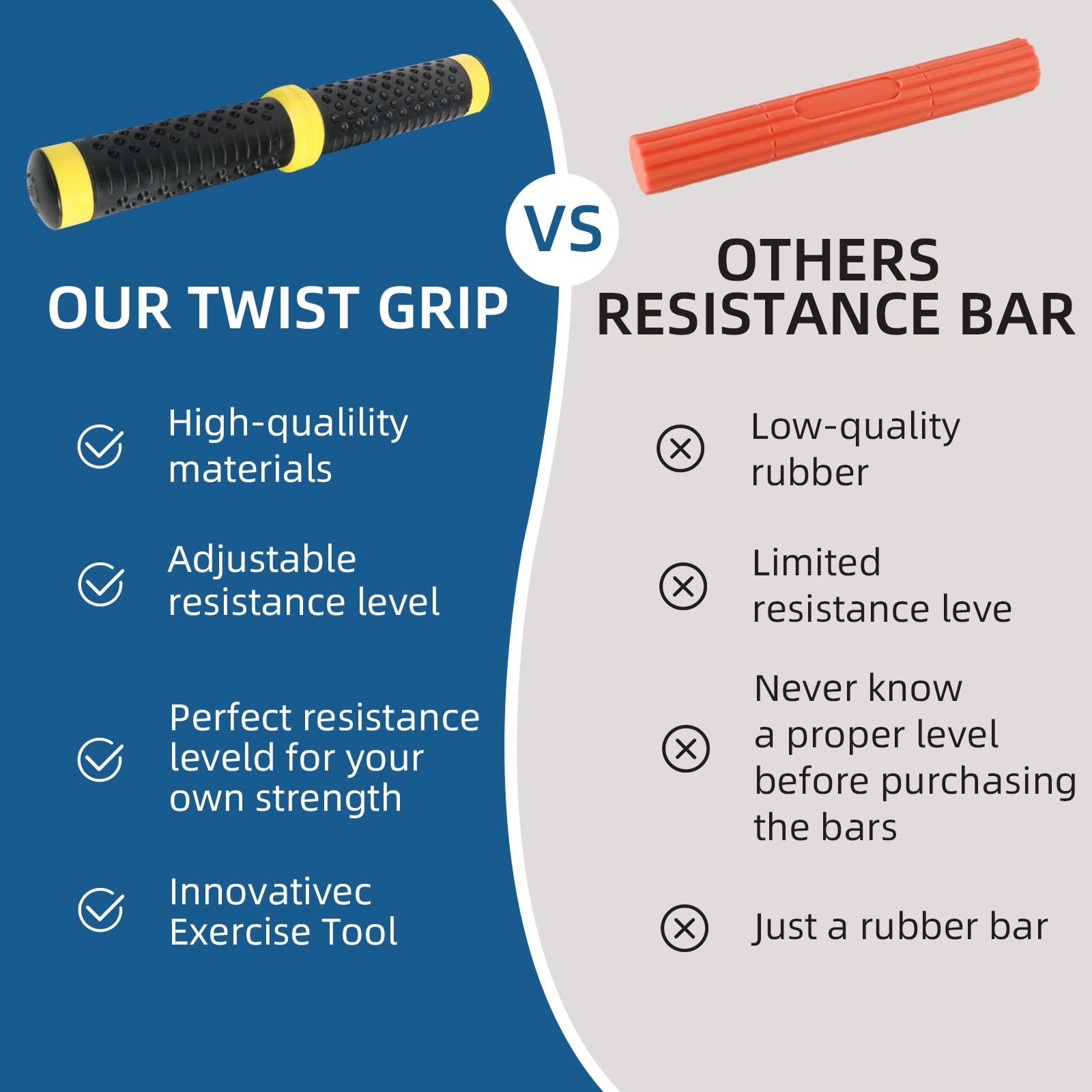 Snapklik.com : Twist Grip For Resistance Bar: Resistance Bar For ...