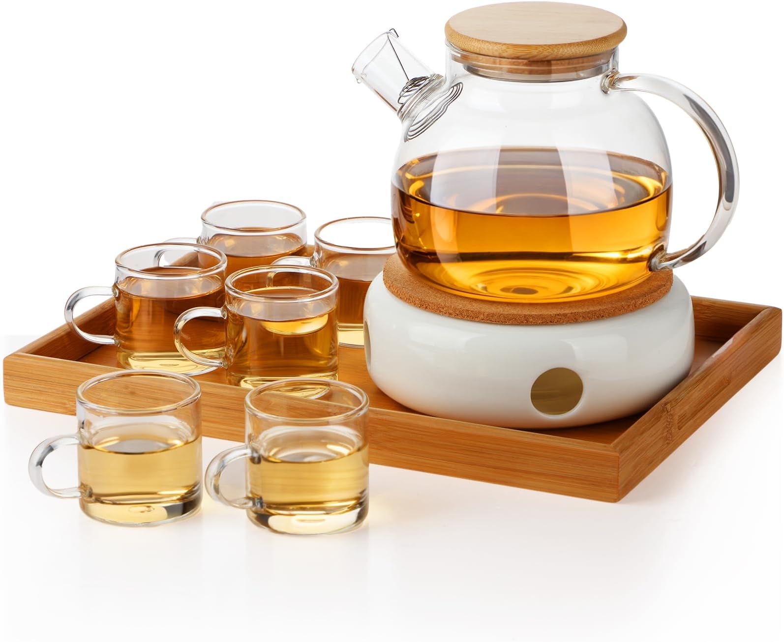 Amazon.com | Teabloom Complete Tea Set – Glass Teapot (40 oz), Loose ...