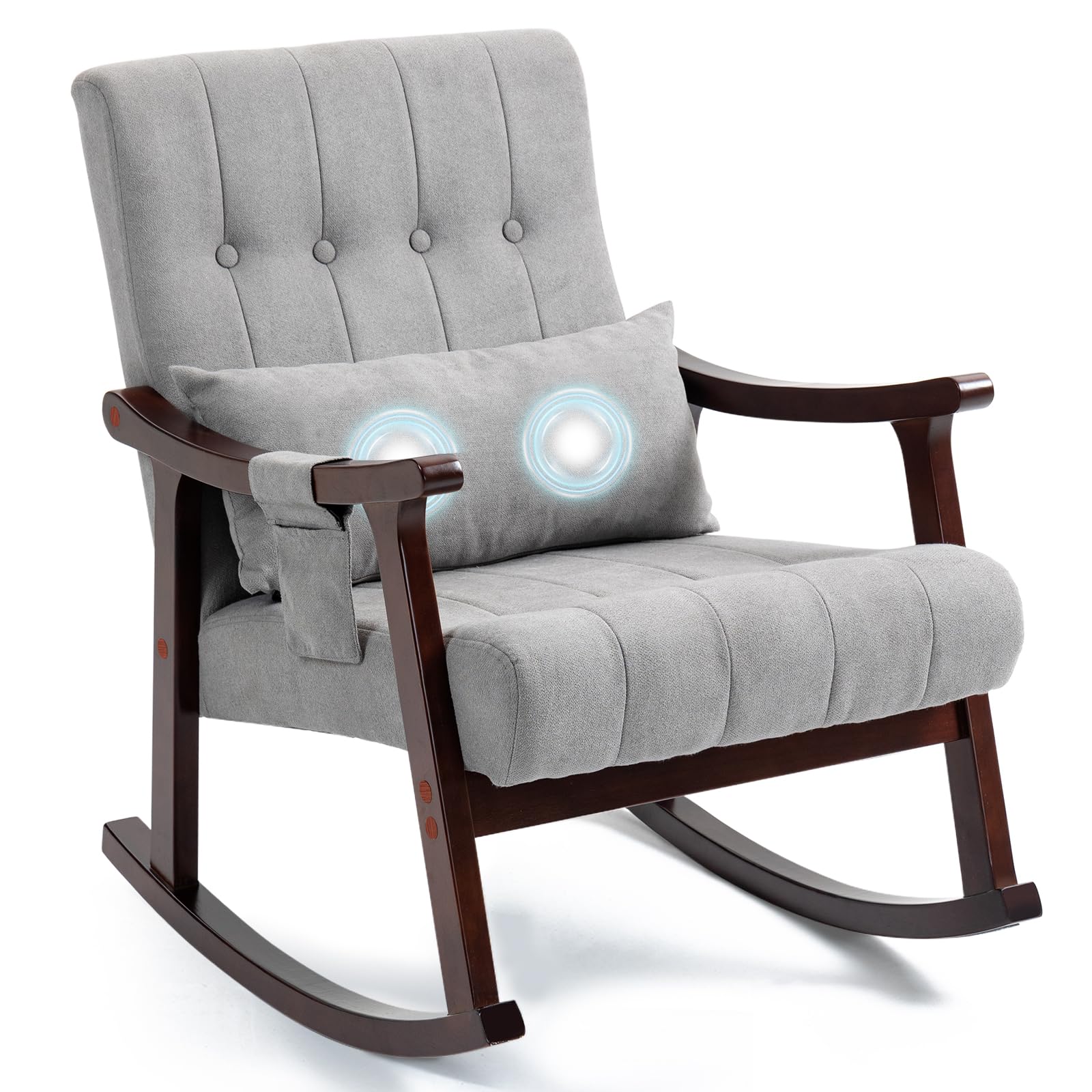 Amazon.com: AVAWING Rocking Chair Indoor, Fabric Rocker Chair with ...