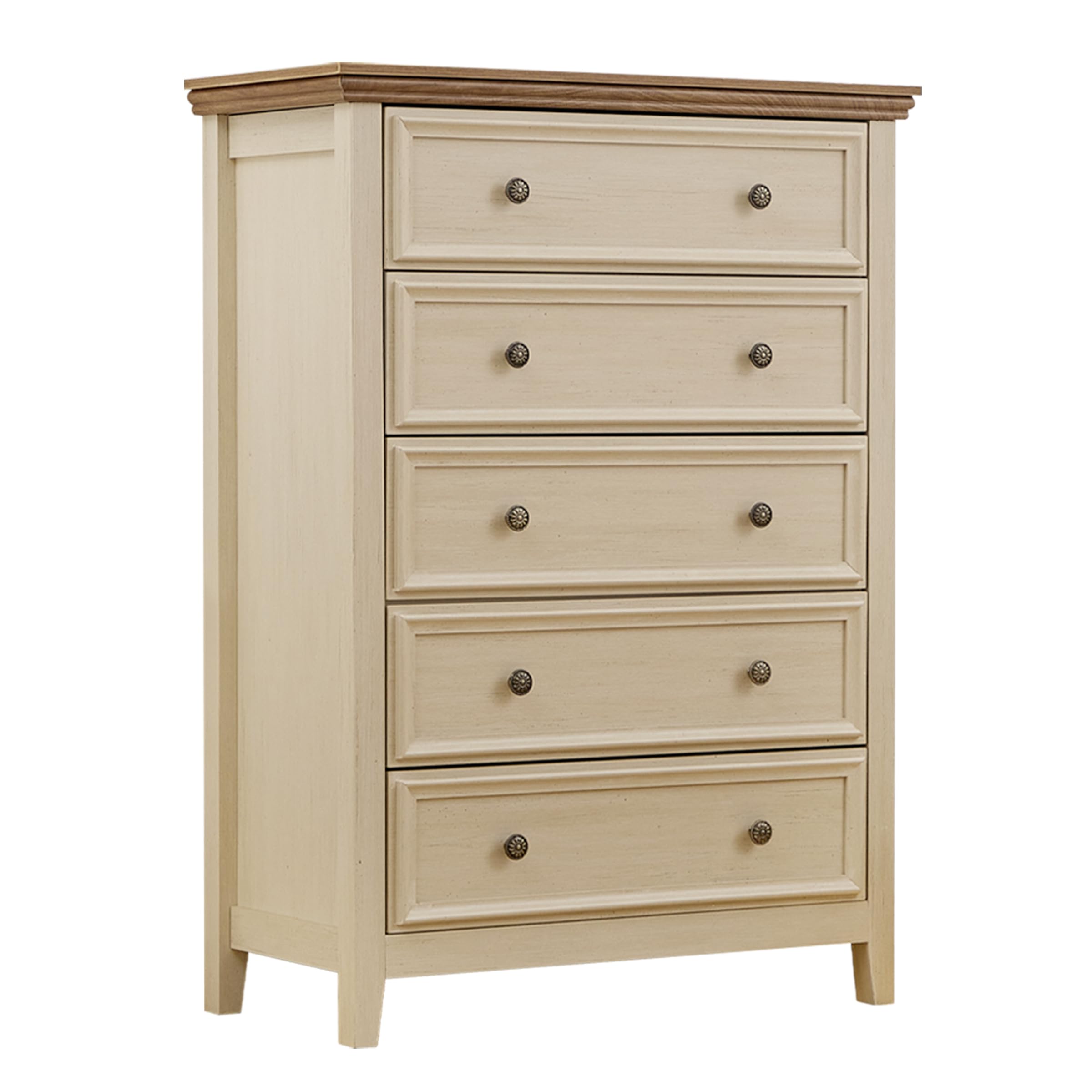 Amazon.com: BOSHIRO Dresser for Bedroom, Beige Dresser, Farmhouse 5 ...