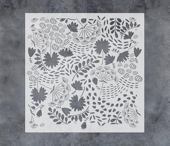 Amazon.com: GSS Designs Large Dandelion Botanical Stencils 16x16Inch ...
