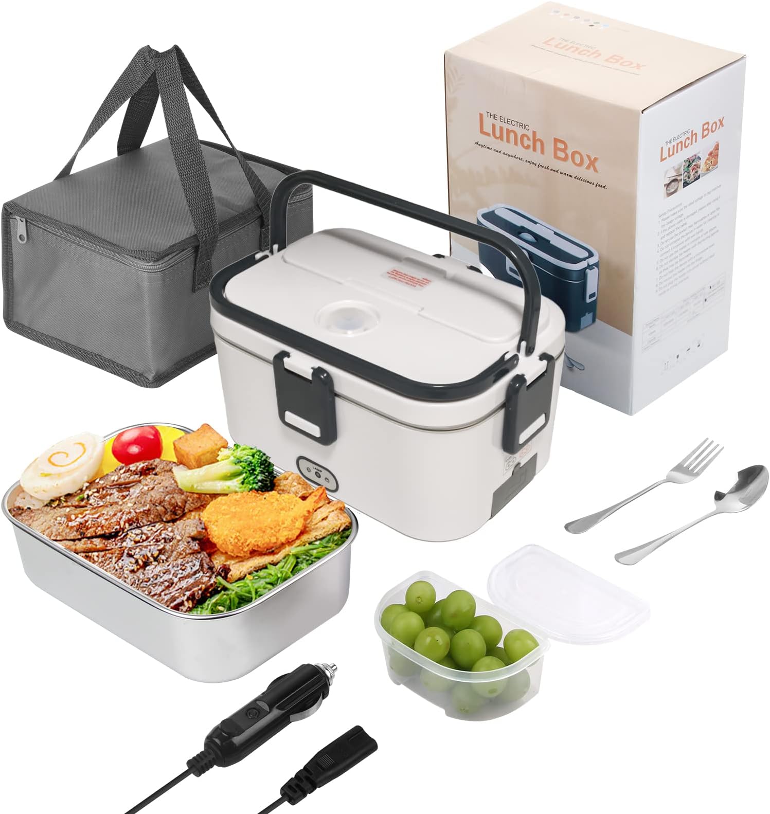 Amazon.com: Electric Lunch Box Food Heater - [60W Faster Heat] 1.8L ...