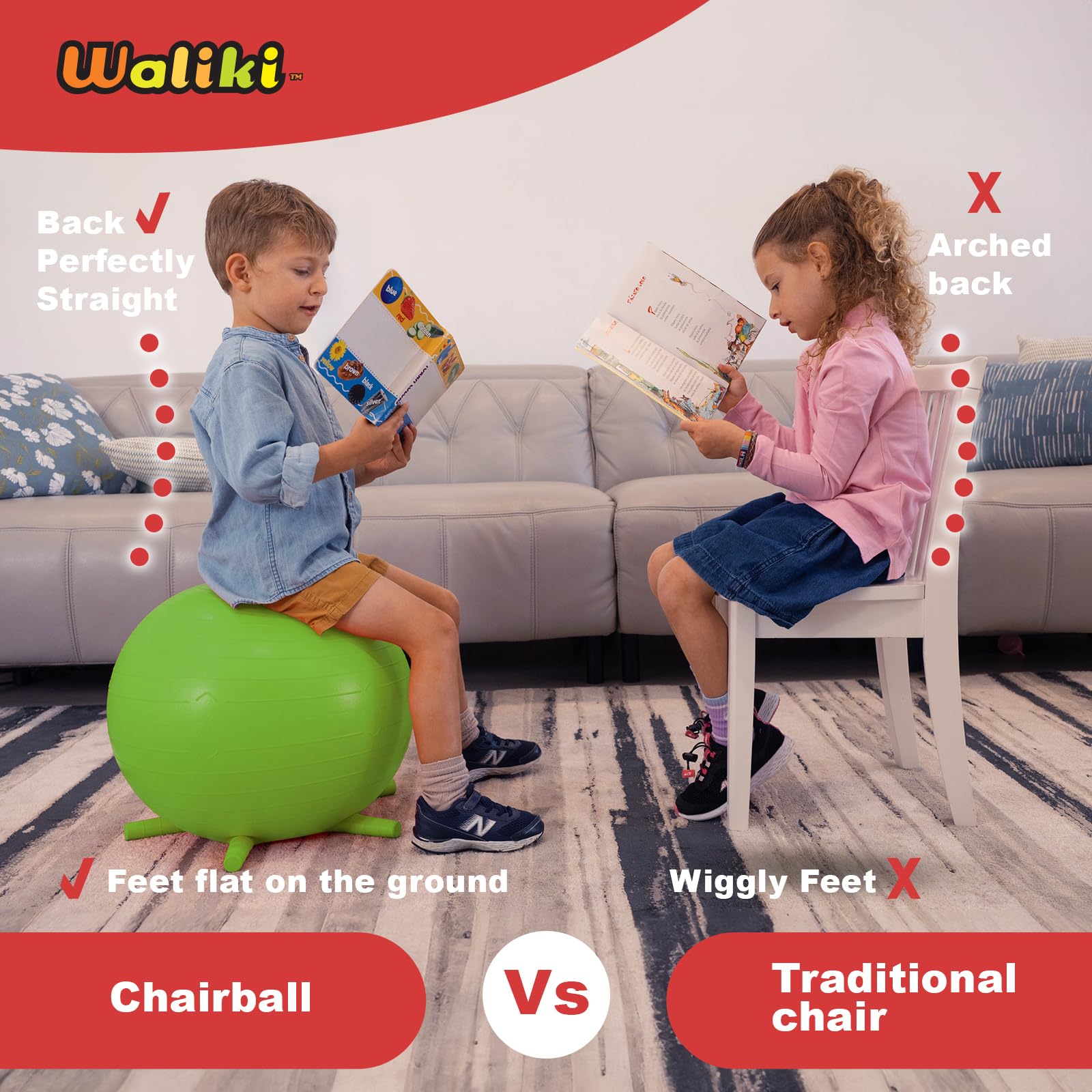 Snapklik.com : Alternative Classroom Seating Chair Ball 18"/45CM ...