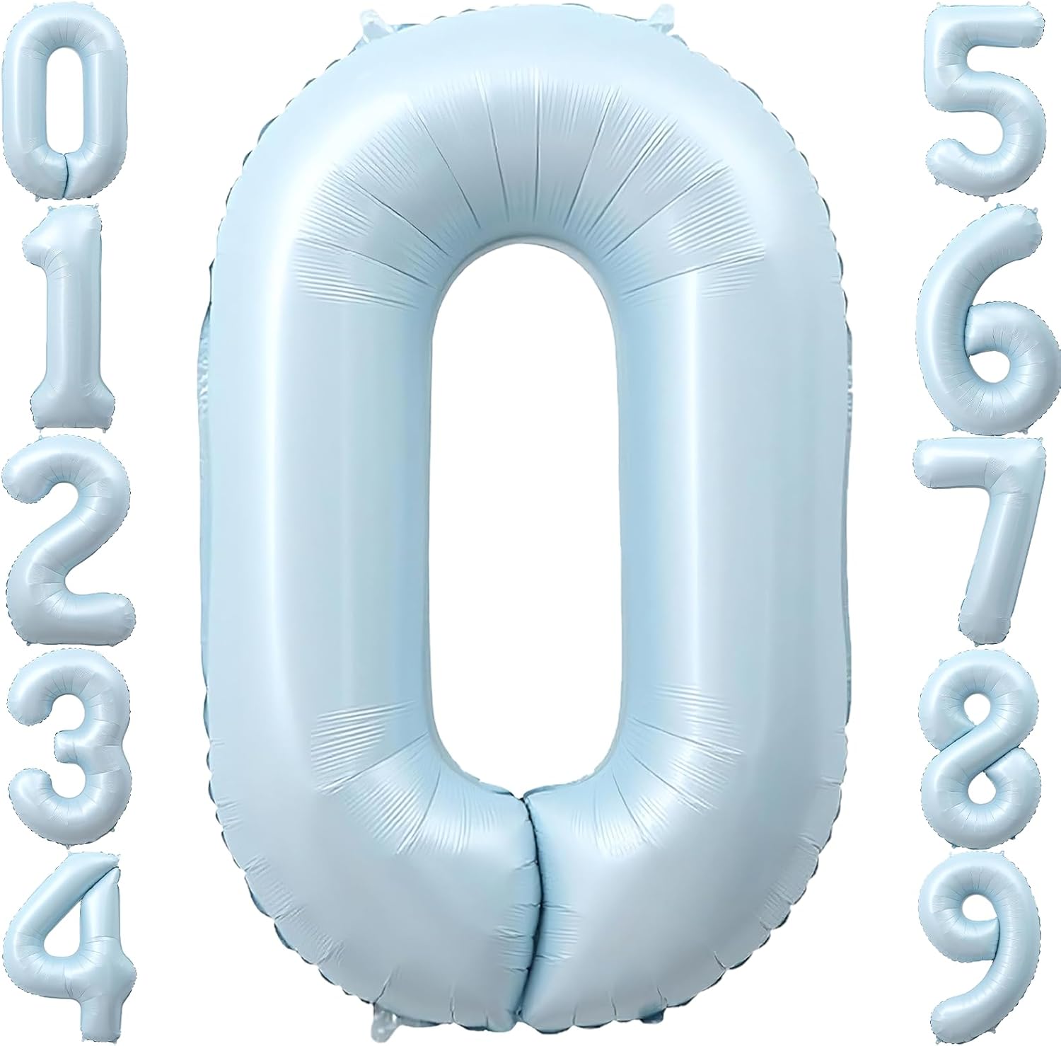 Amazon.com: Blue Number 0 Balloon 40 inch, Large Jumbo Digit Foil ...