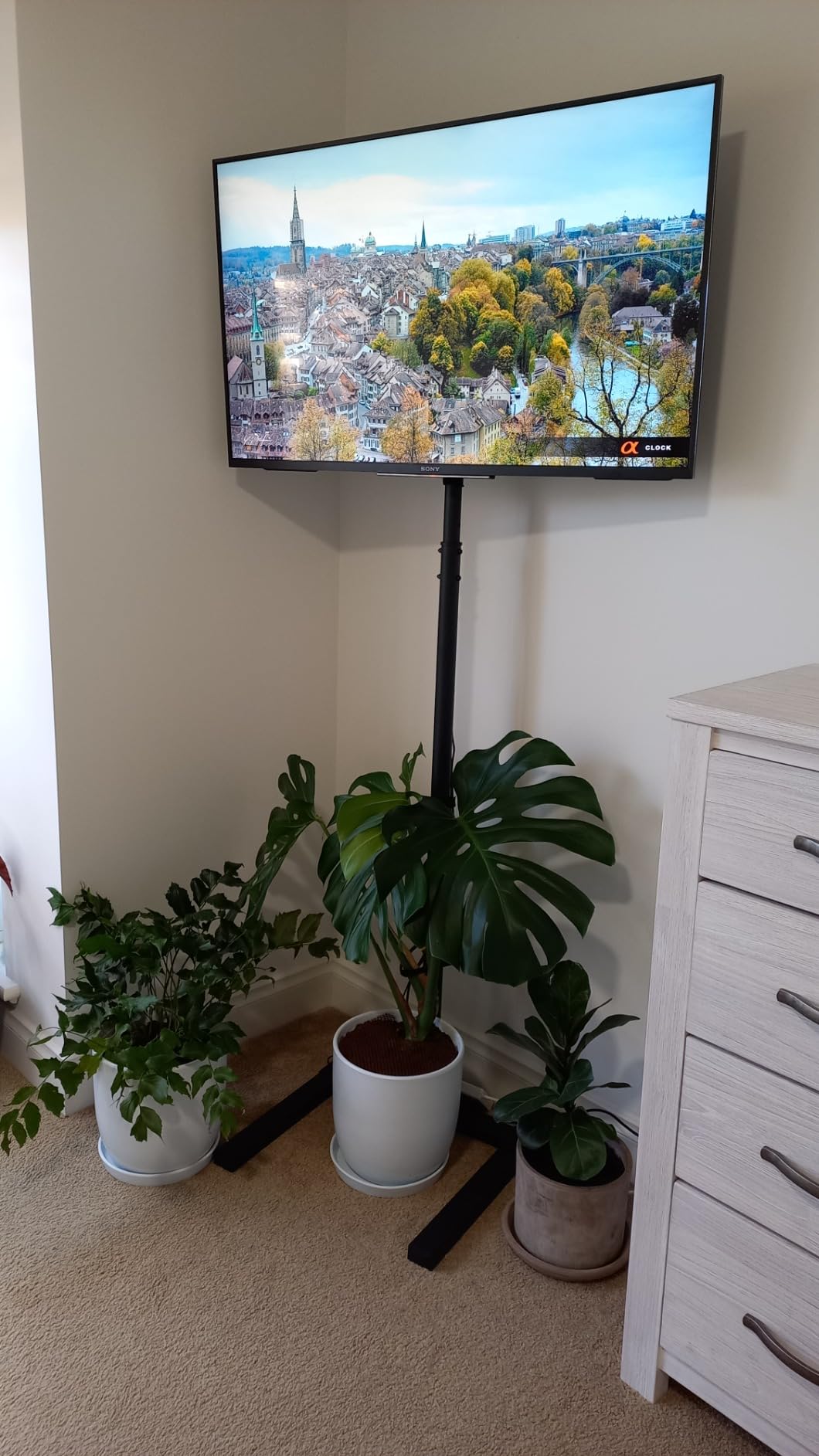 VIVO Extra Tall TV Floor Stand for 13 to 50 inch Screens up to 44 lbs ...