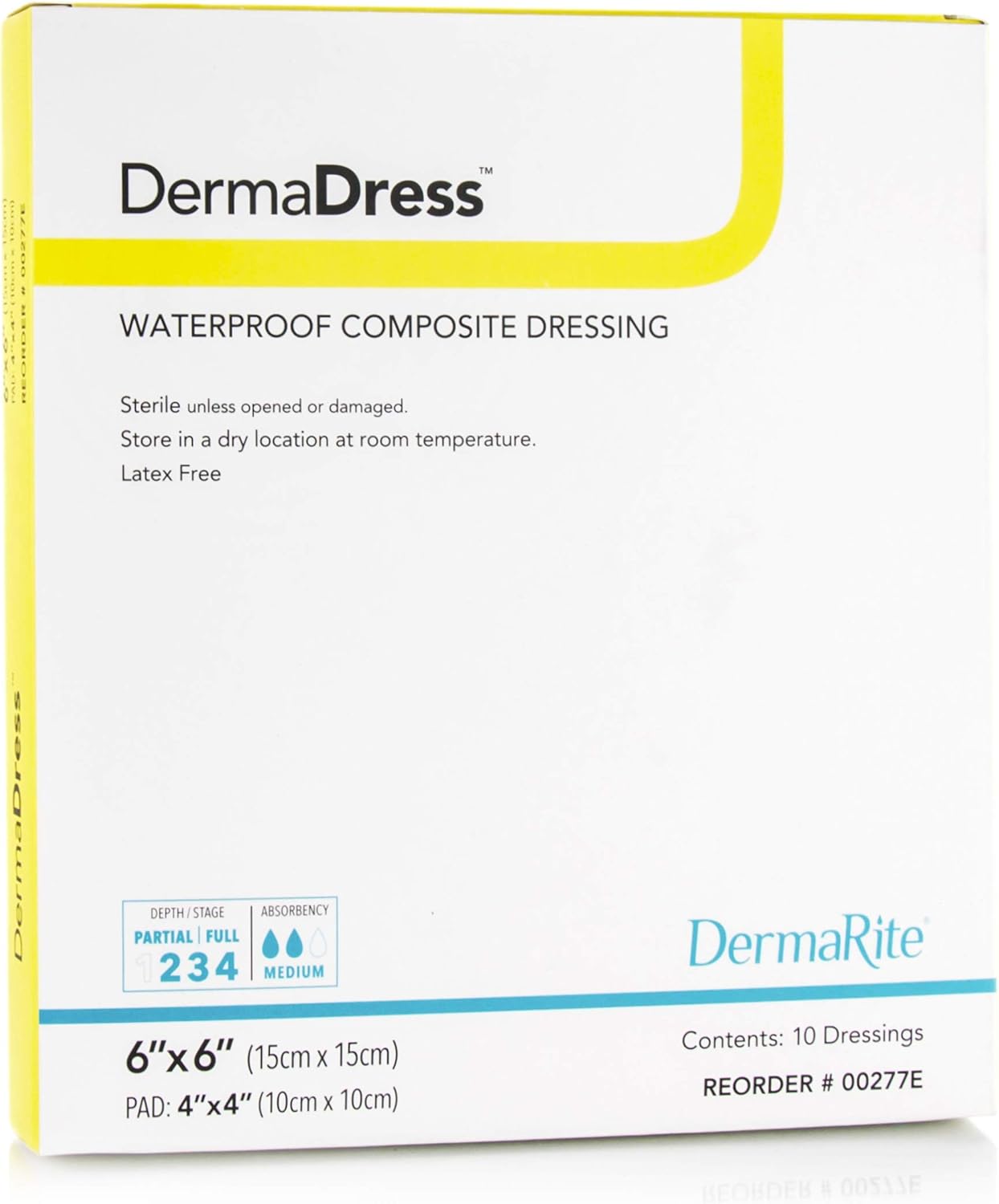 Amazon.com: Dermarite Industries Derma Dress Pad, 6x6 (4x4, 10 Count ...