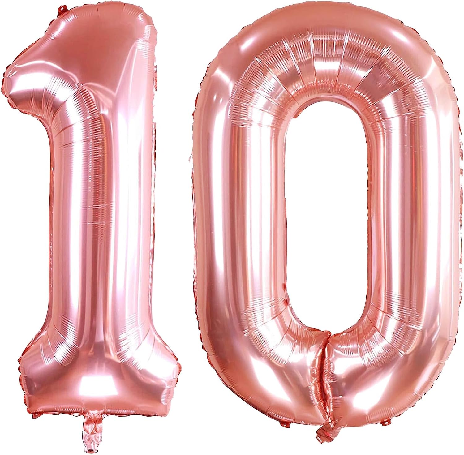 Amazon.com: WEIKA 40 Inch Rose Gold Number 10 Balloons, Giant Jumbo ...