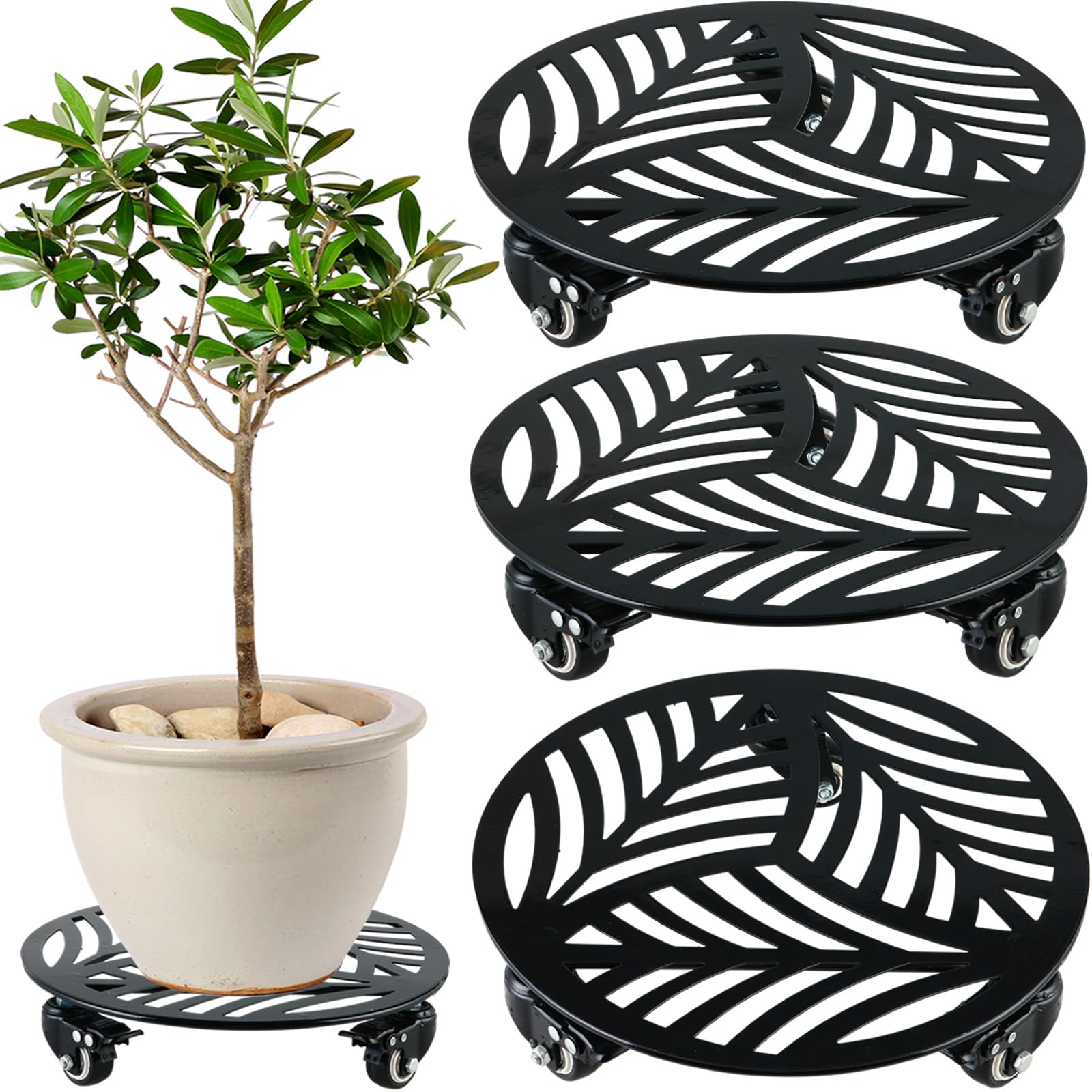 Large Wrought Iron Planters With Wheels