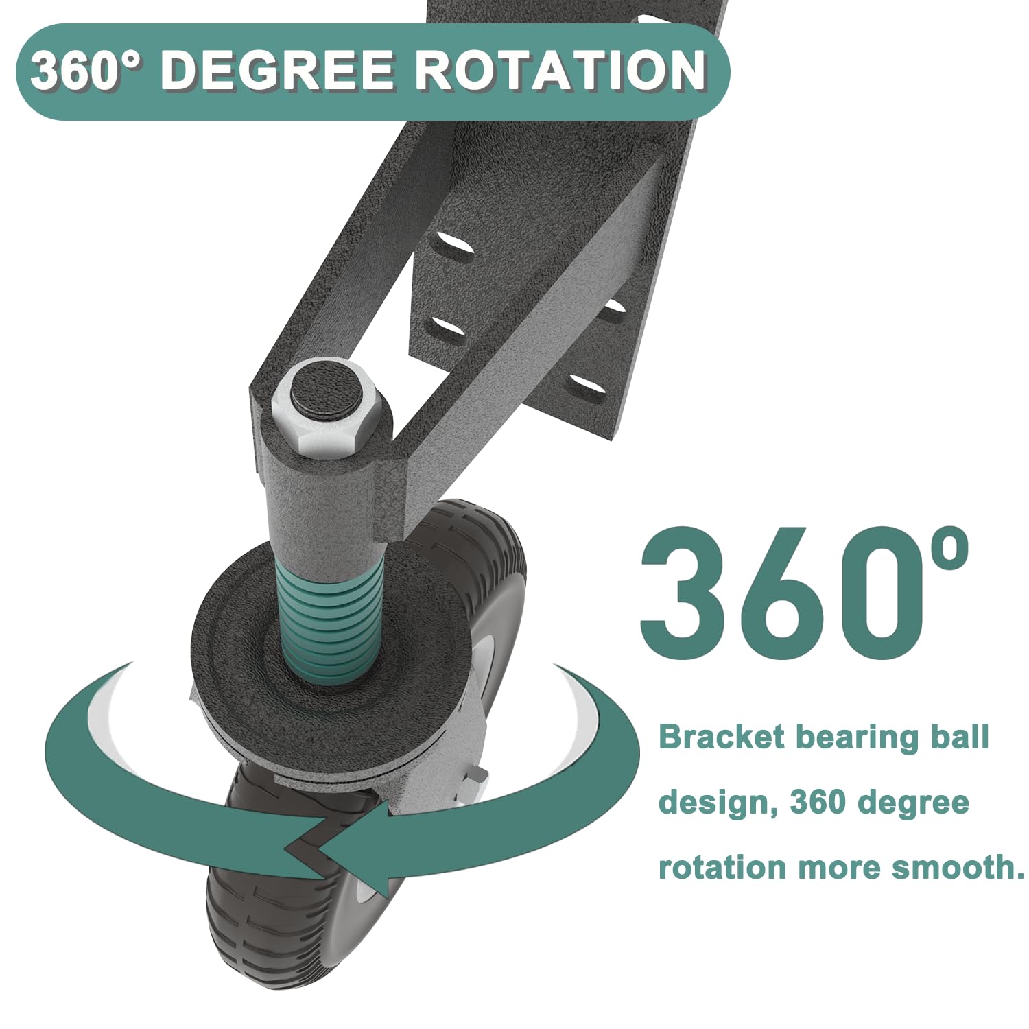 Snapklik.com : Gate Wheel 8 Inch For Metal Tube Gate Wooden Gate,600 Lb ...