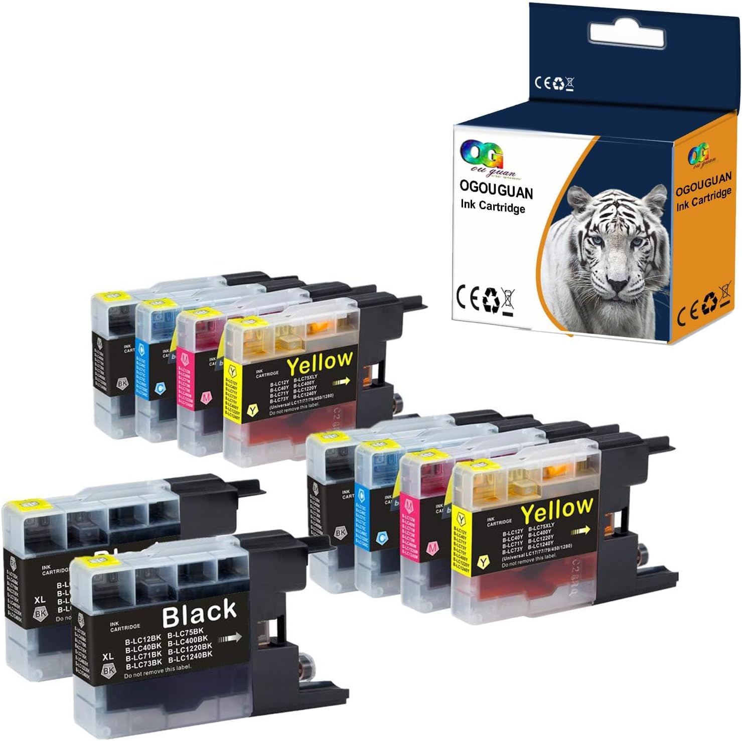 OGOUGUAN Compatible Ink Cartridge Replacement for Brother LC75 LC79 Ink ...