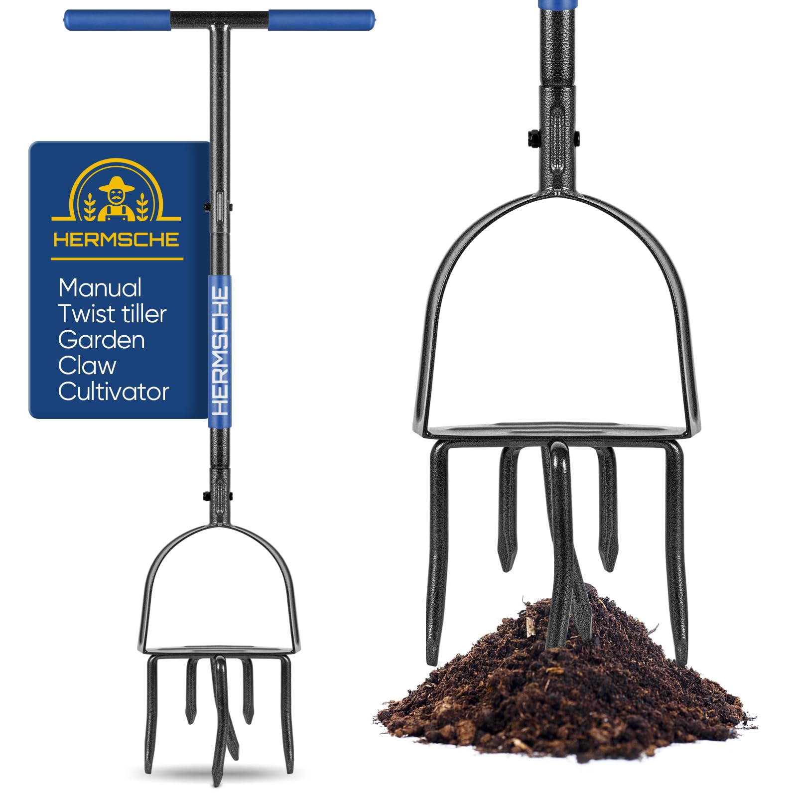 Snapklik.com : Garden Tiller Manual Hand Tiller Garden Claw