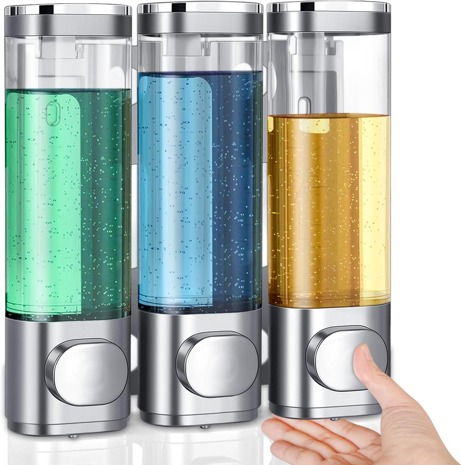 Amazon.com: Hand Pump Dispenser Wall Mounted: 3-in-1 Large Capacity ...