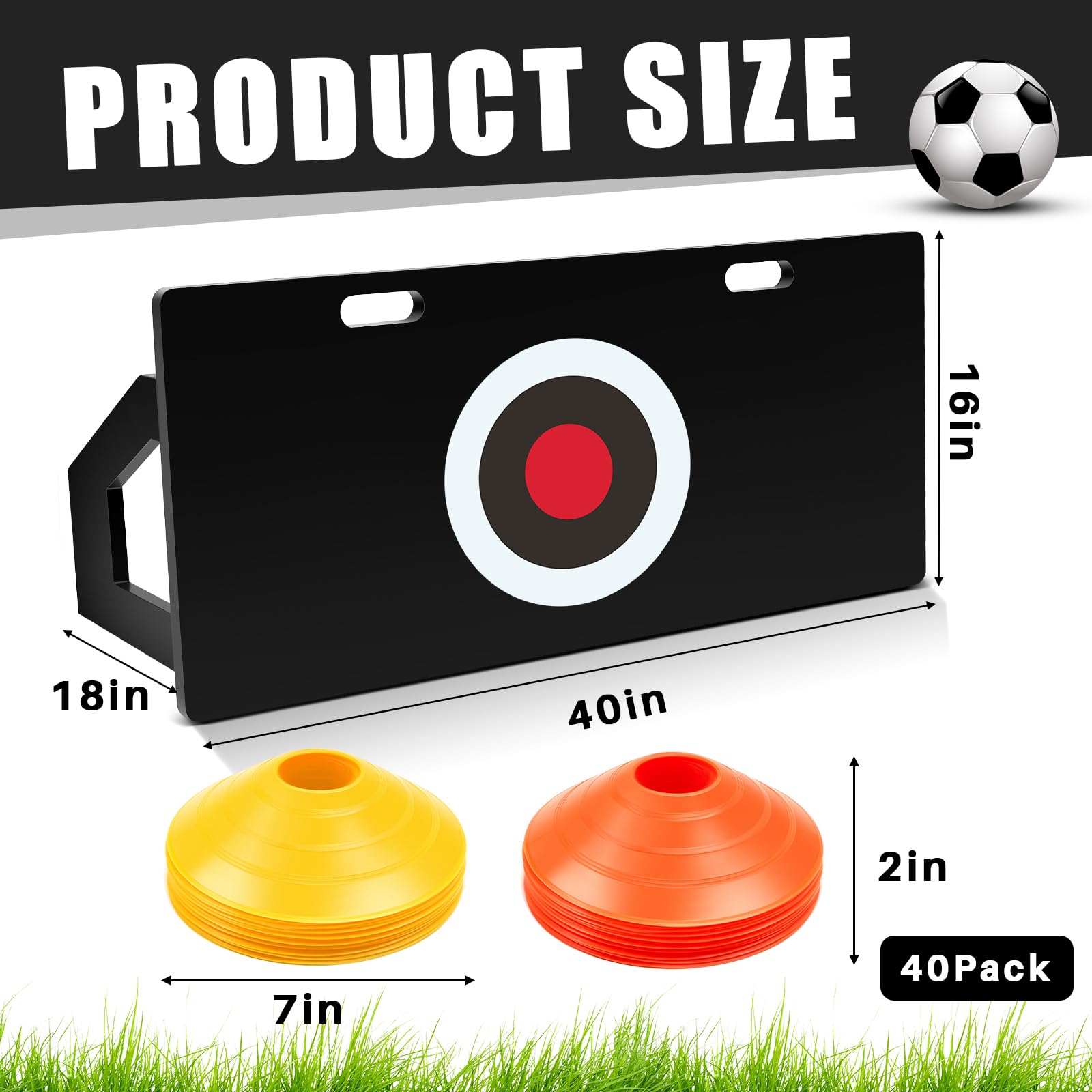 Leyndo Soccer Rebounder Board 40" x 16" Foldable Football Wall ...