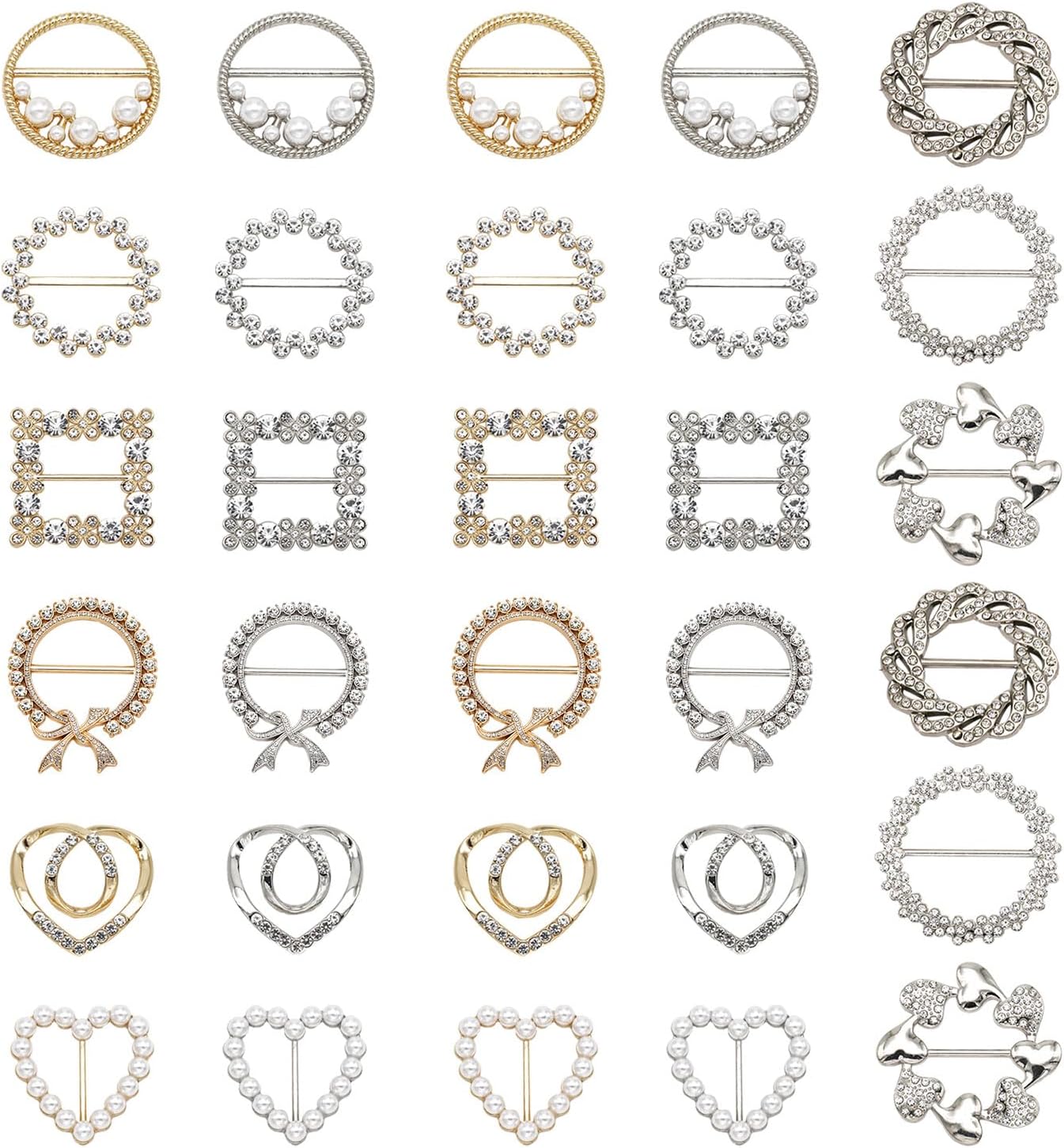 Amazon.com: 30 Pcs Scarf Ring Clips T-Shirt Clips Clothes Corner ...