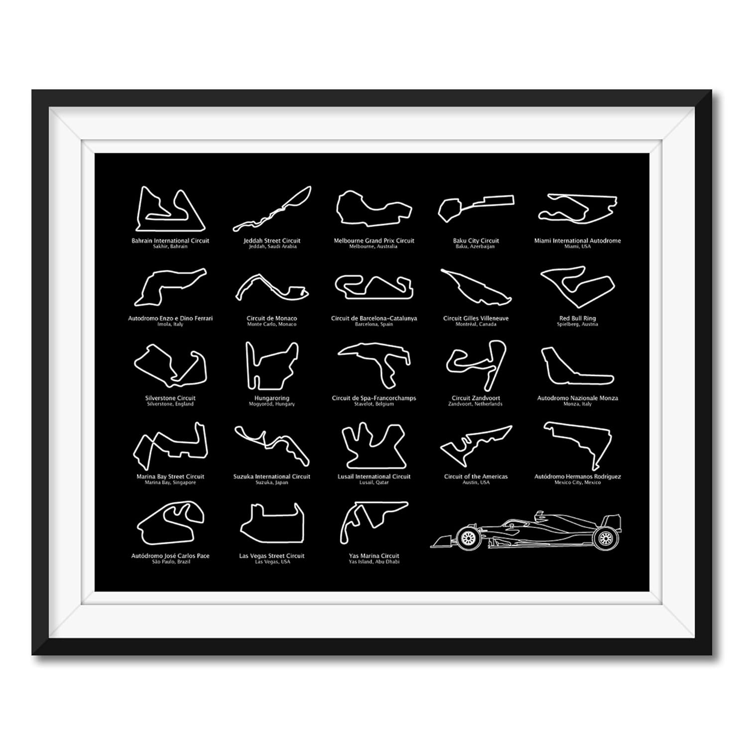 F1 Race Track Poster intended for Formula 1 Racing Fans for 2023 ...