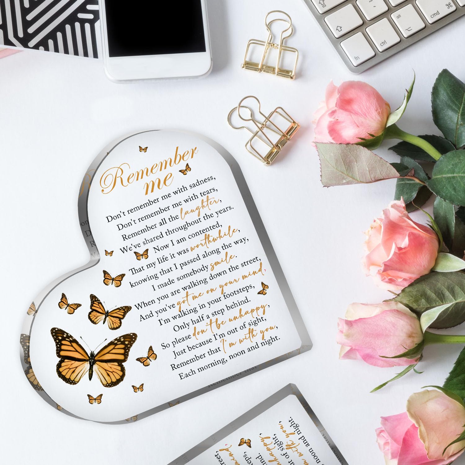 Snapklik.com : Acrylic Heart Shape Memorial Bereavement Gift ...