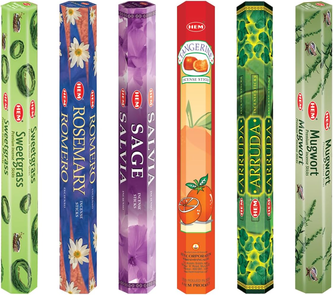 Amazon.com: Hem Assorted Incense Sticks | Natural Fragrance | Positive ...