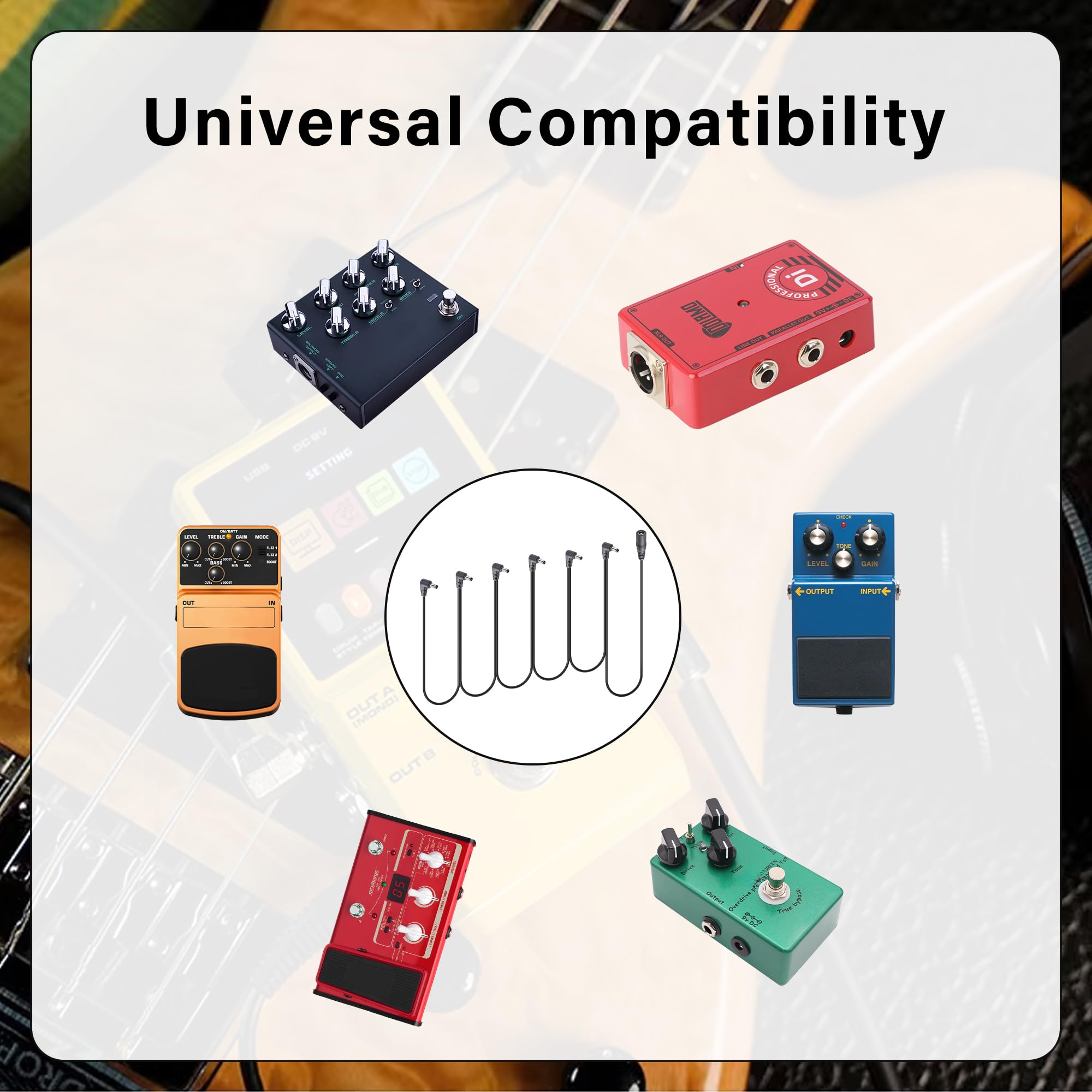 Snapklik.com : GINTOOYUN Guitar Effector Topology Power Supply Cable DC ...