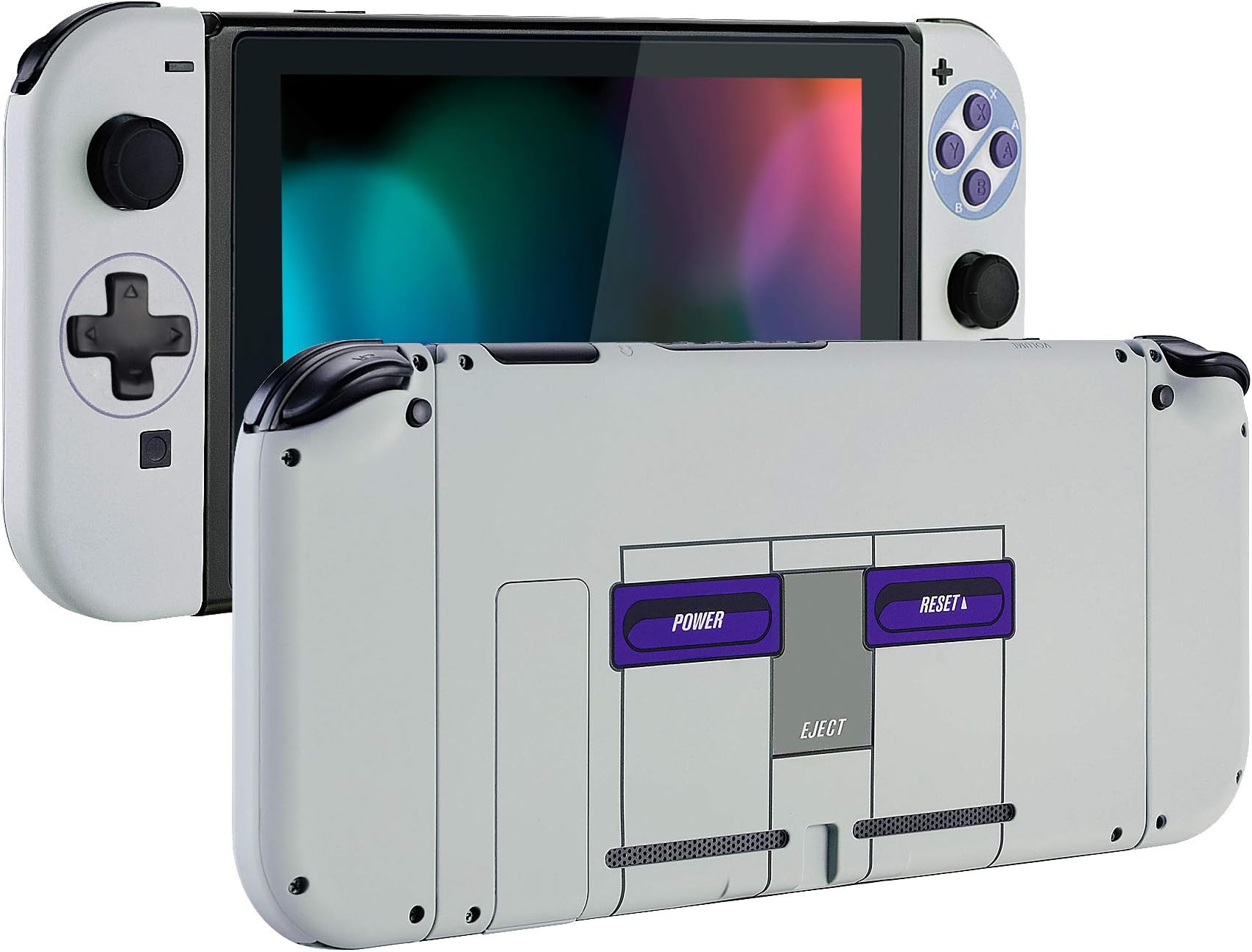 Amazon.com: eXtremeRate Soft Touch Grip Back Plate for Nintendo Switch ...