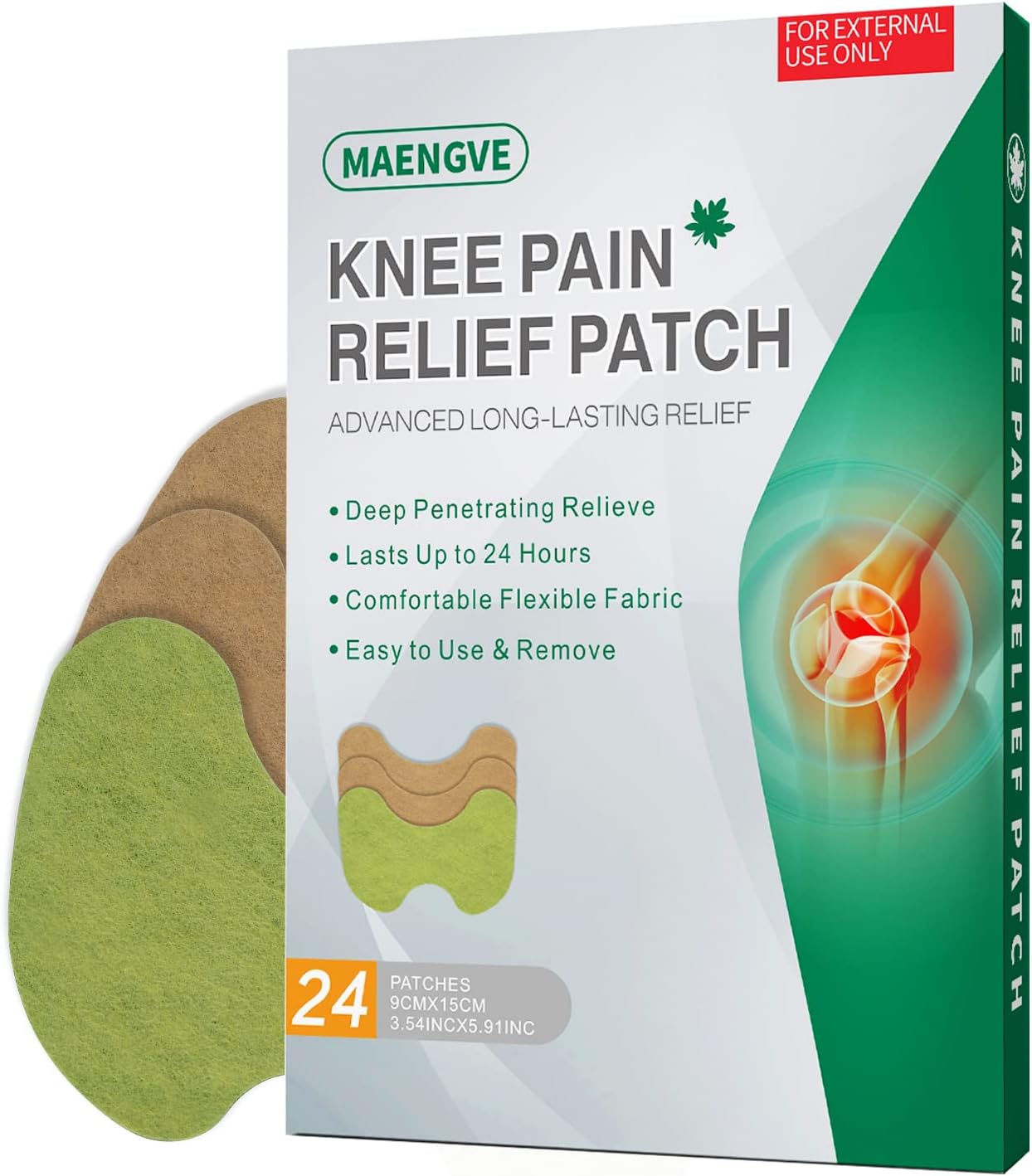 Amazon.com: 48Pcs Knee Pain Relief Patch - Extra Strength Pain Relief ...