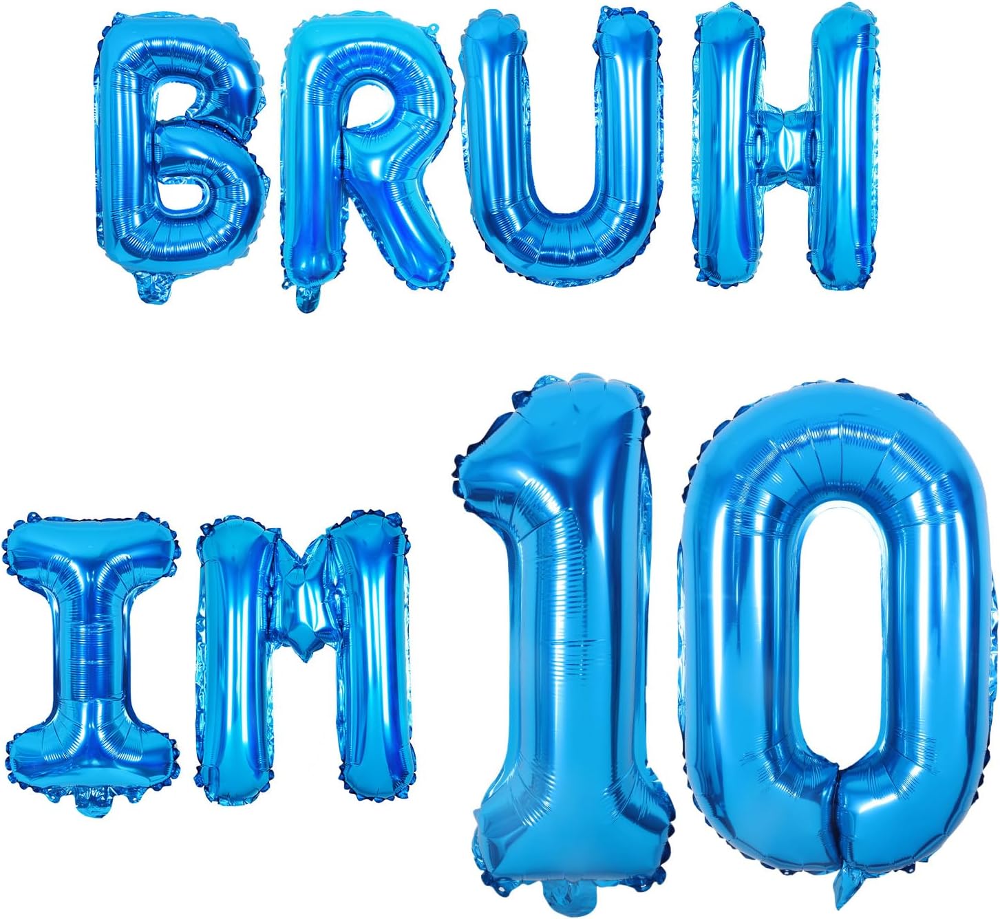 Amazon.com: Wonmelody Bruh IM 10 Birthday Decorations Bruh IM 10 ...